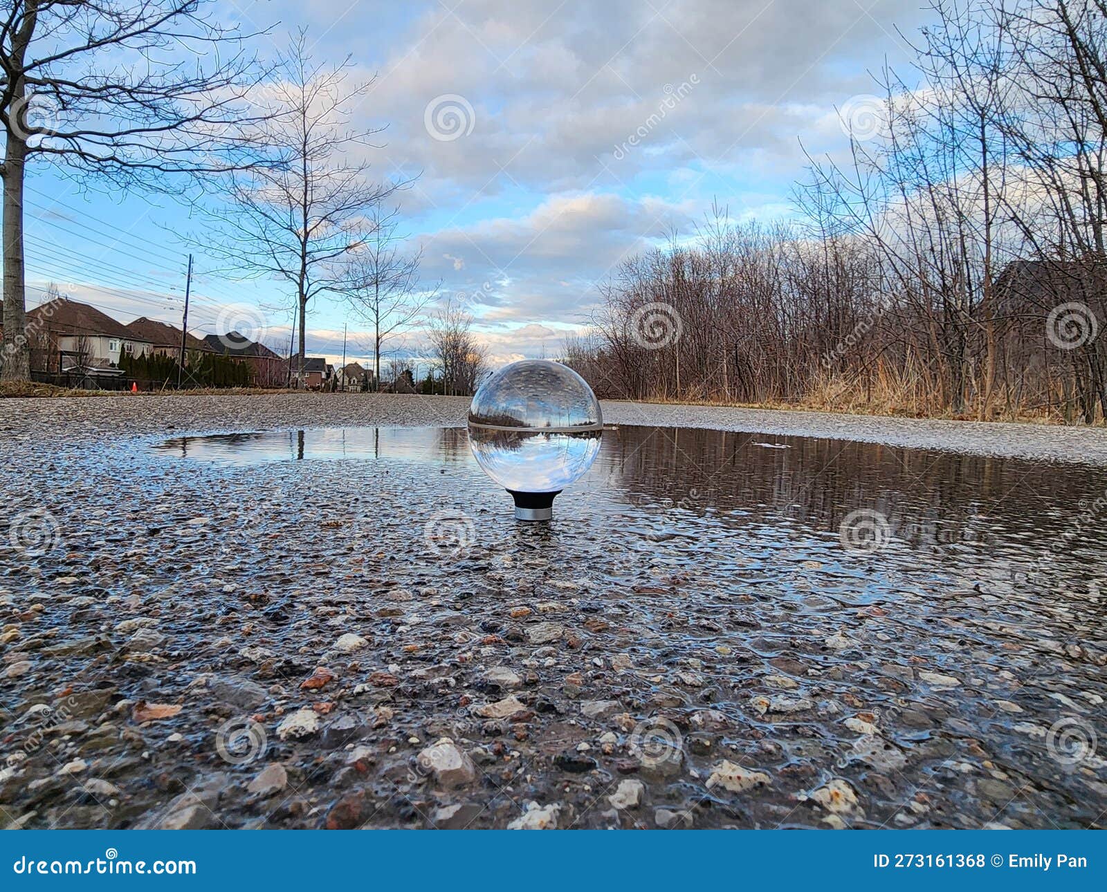 Lens Ball after the Rain stock photo. Image of freezing - 273161368