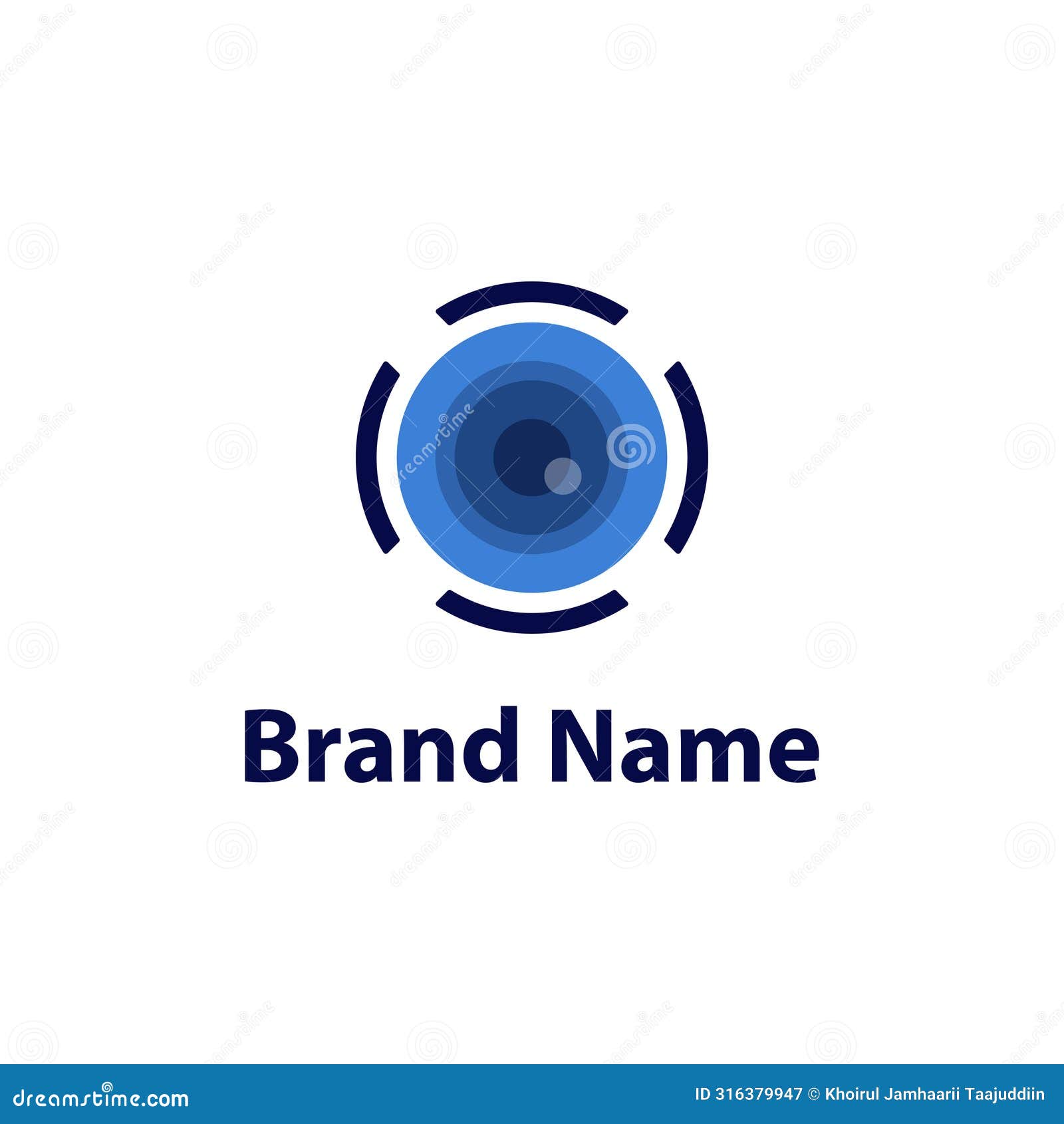 Lens or Camera Logo Concept Stock Vector - Illustration of flash ...