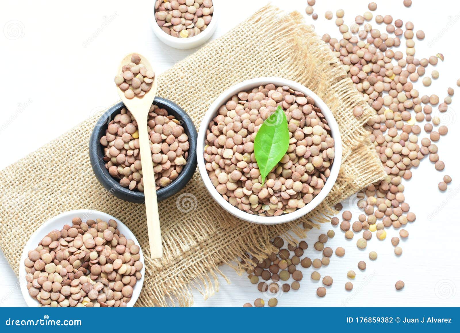 Lens Culinaris Raw Lentils Displayed in Different Containers - Lentils ...