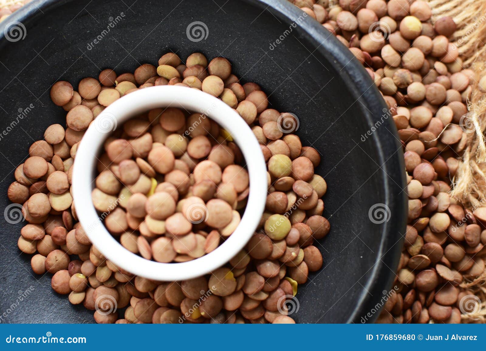 Lens Culinaris Raw Lentils Displayed in Different Containers - Lentils ...