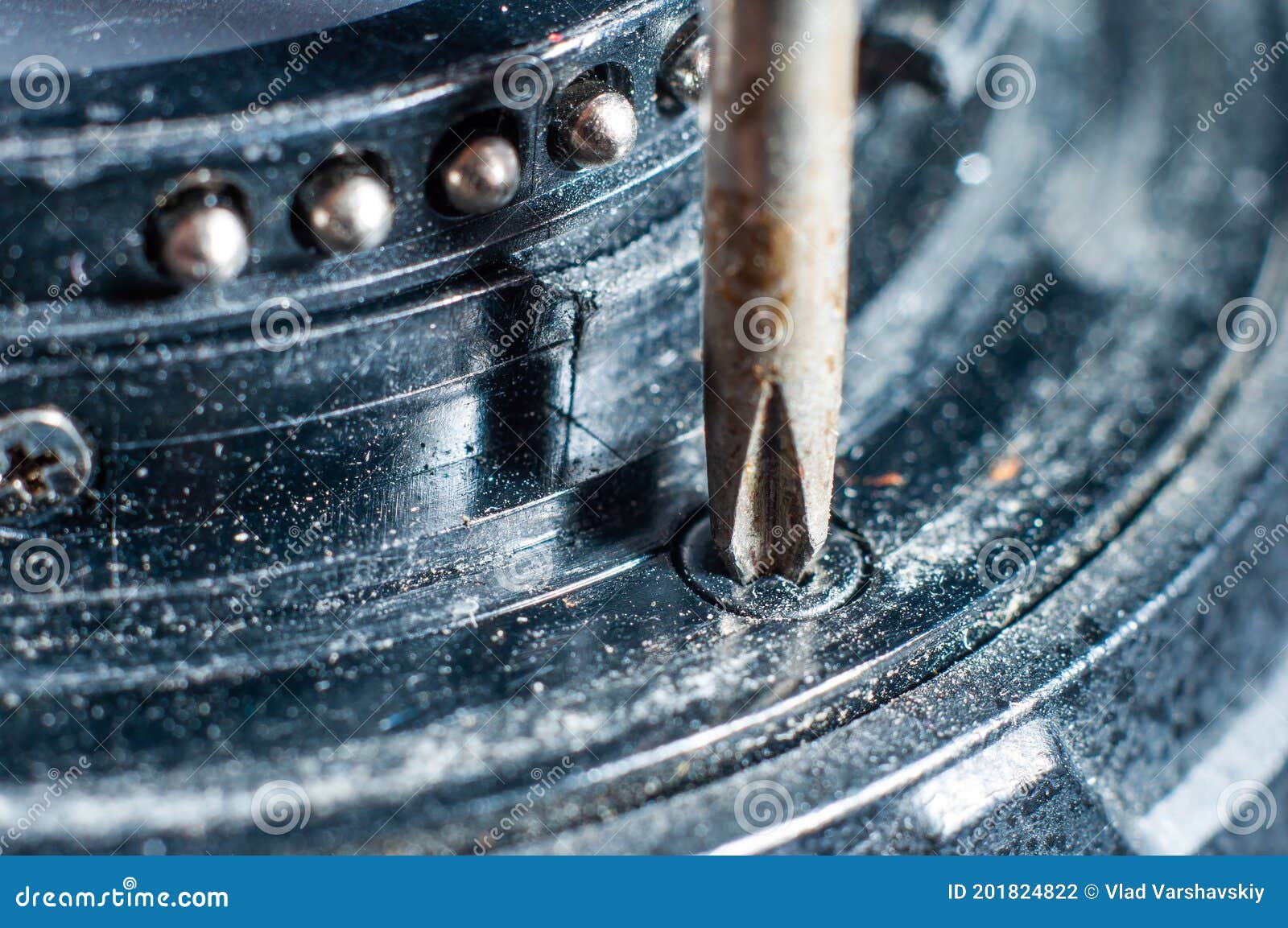 Lens Disassembly Process in a Repair Service. Stock Photo - Image of ...