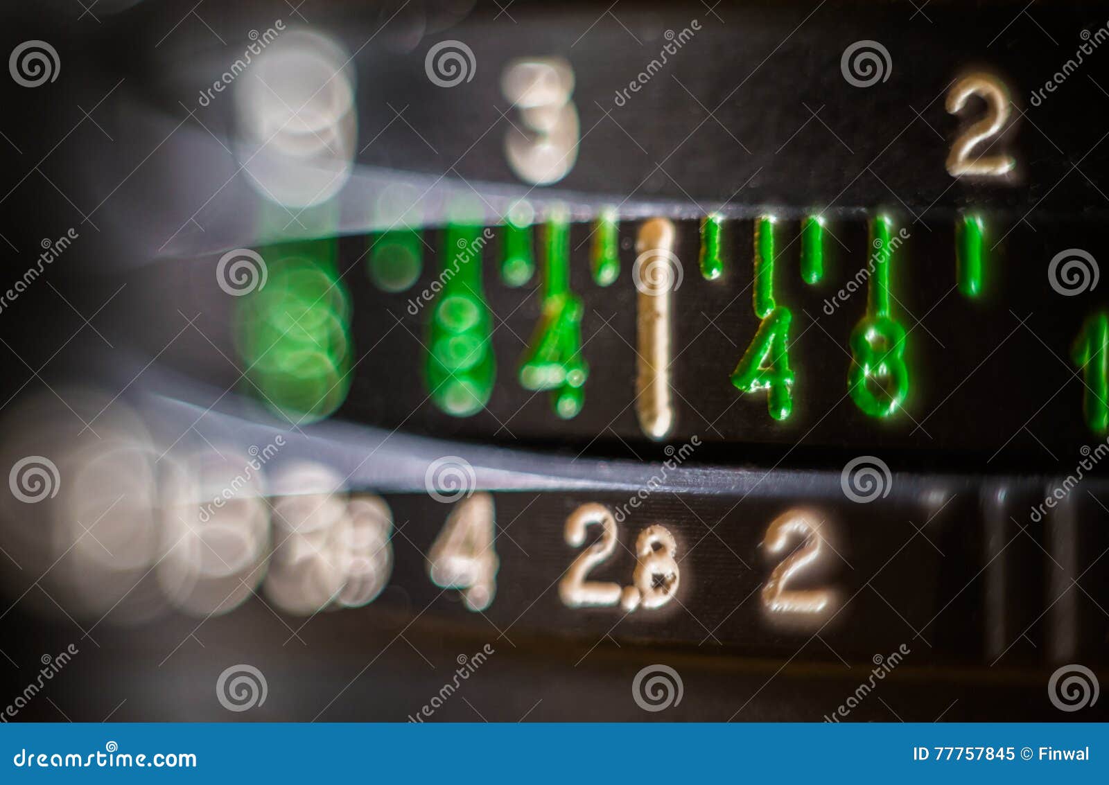 Lens Distance Scale Close Up Stock Image - Image of number, lens: 77757845