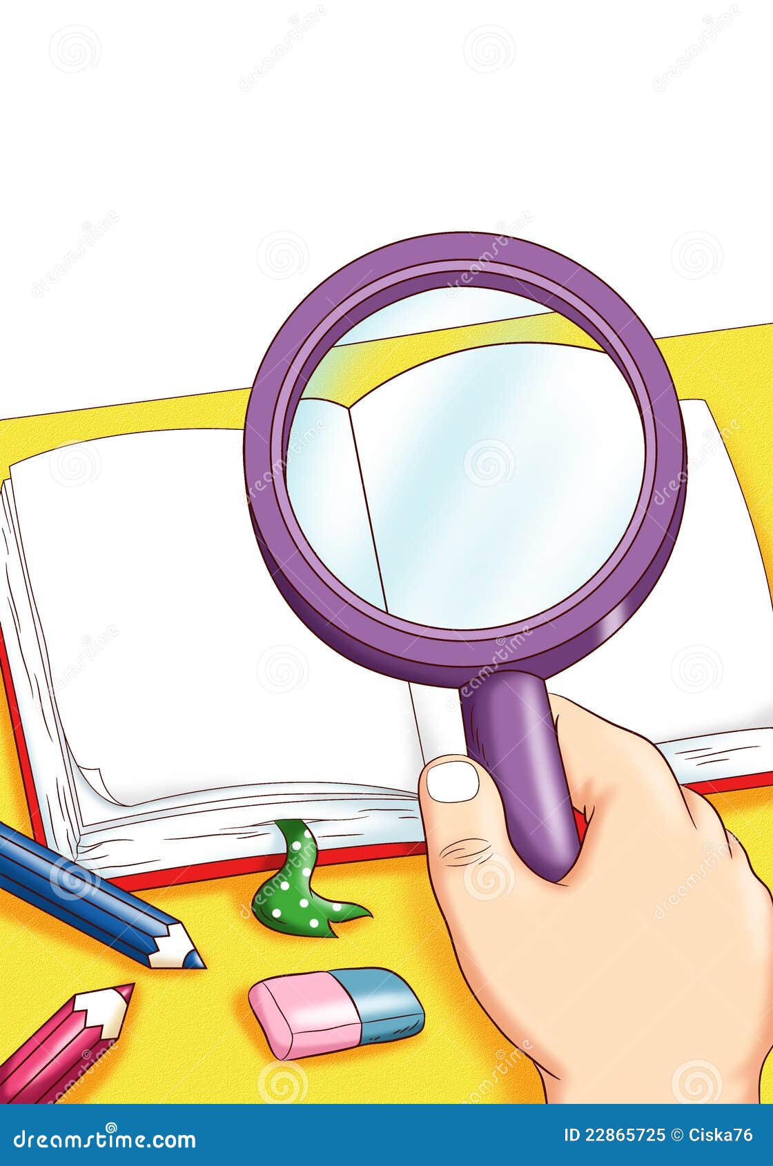 Lens of enlargement stock illustration. Illustration of colored - 22865725