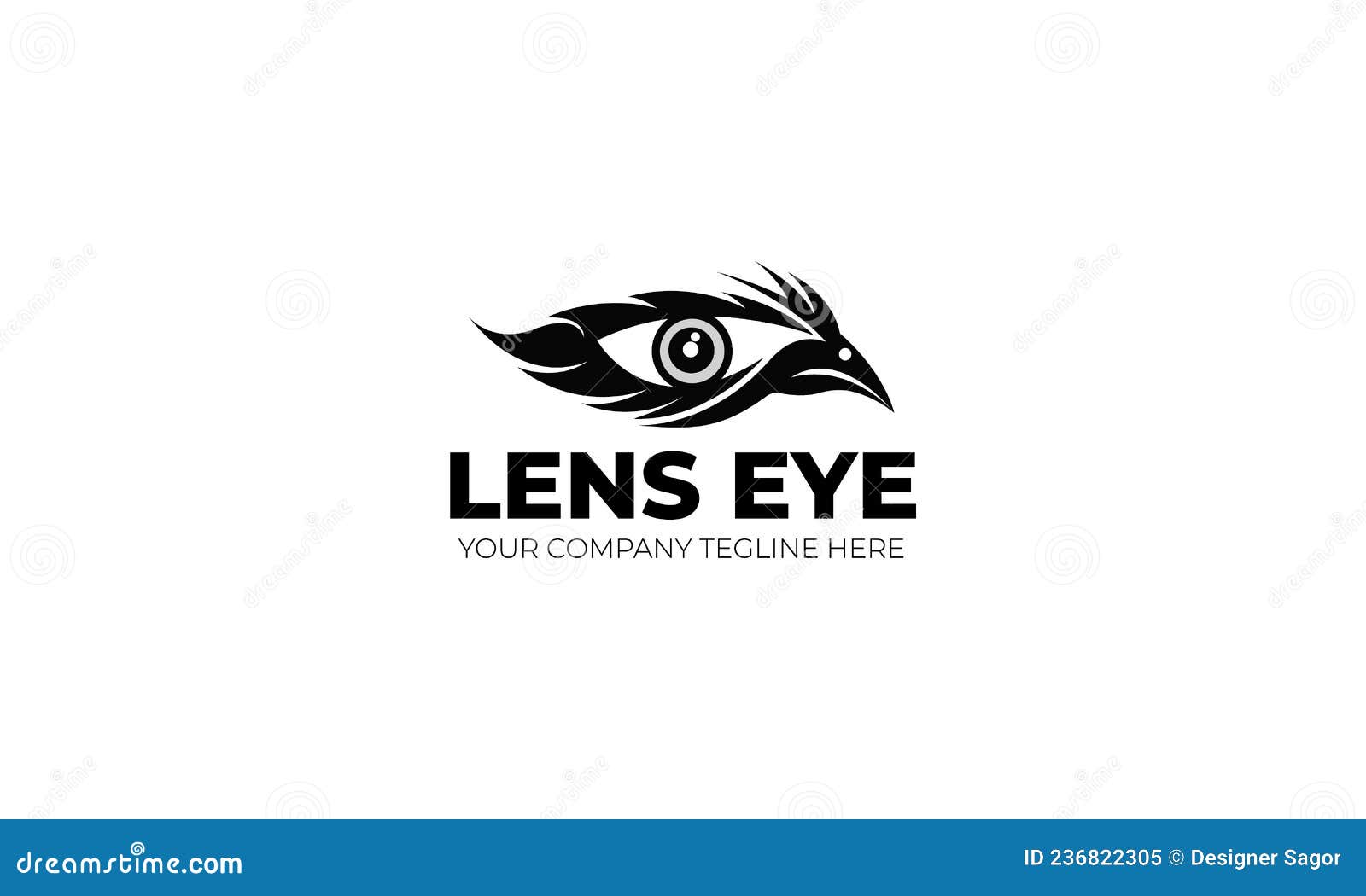 Professional Lens Eye Logo Design Template Stock Vector - Illustration ...