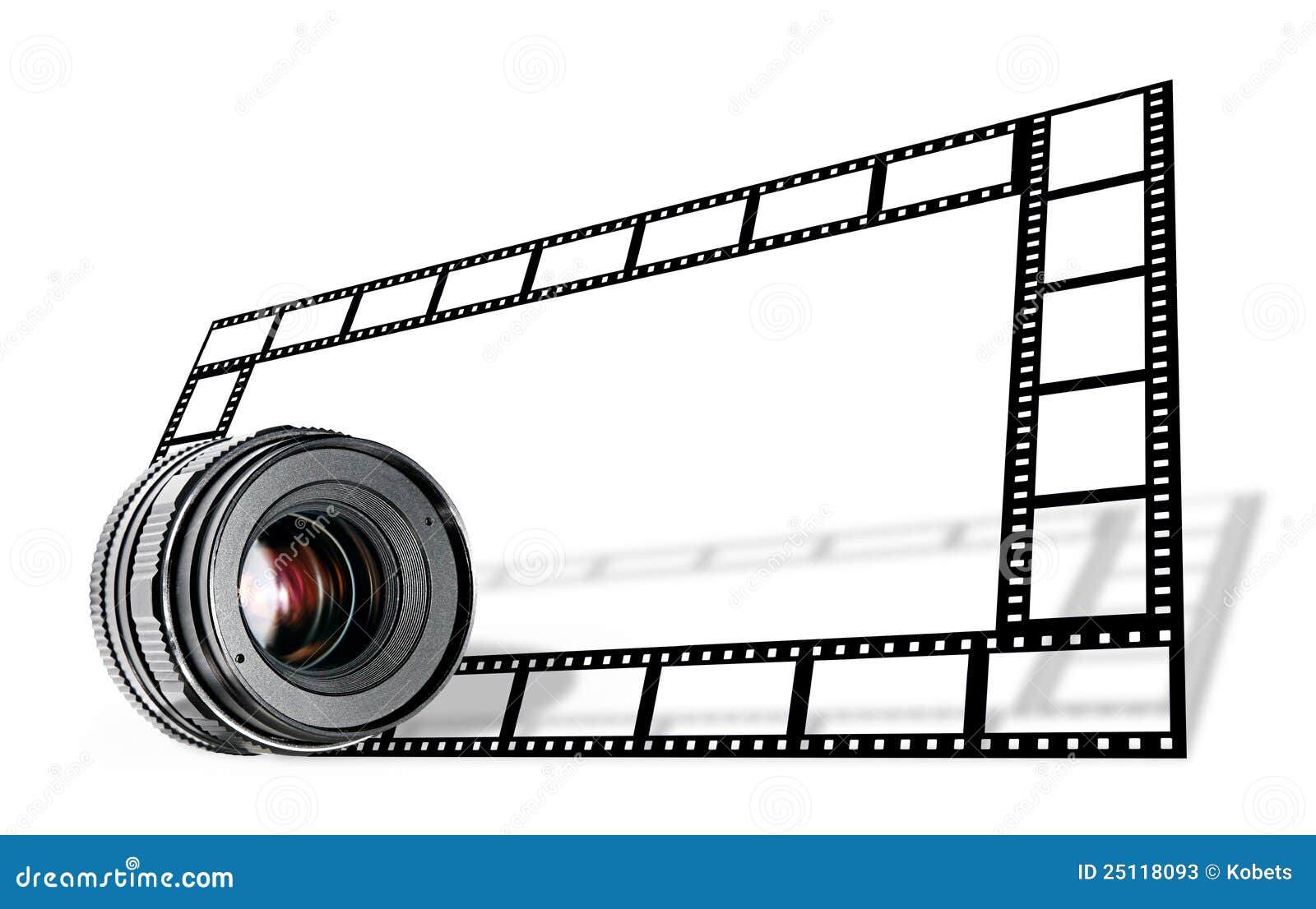 Lens & Film Strip Border on White Stock Image - Image of equipment ...