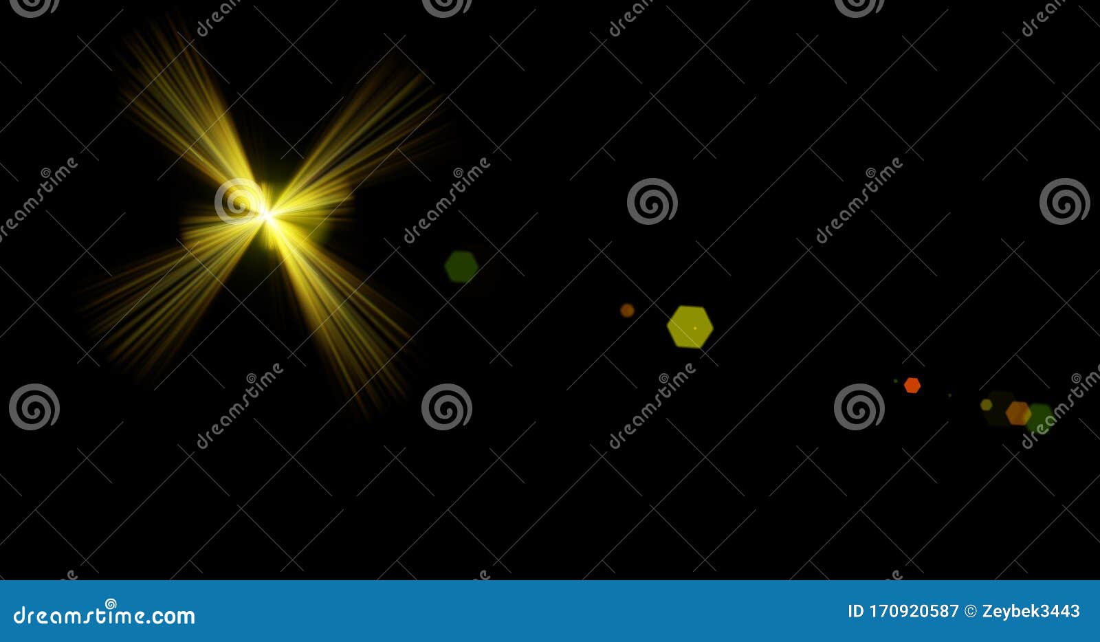 Lens Flare Effect, 3d Render Stock Illustration - Illustration of ...