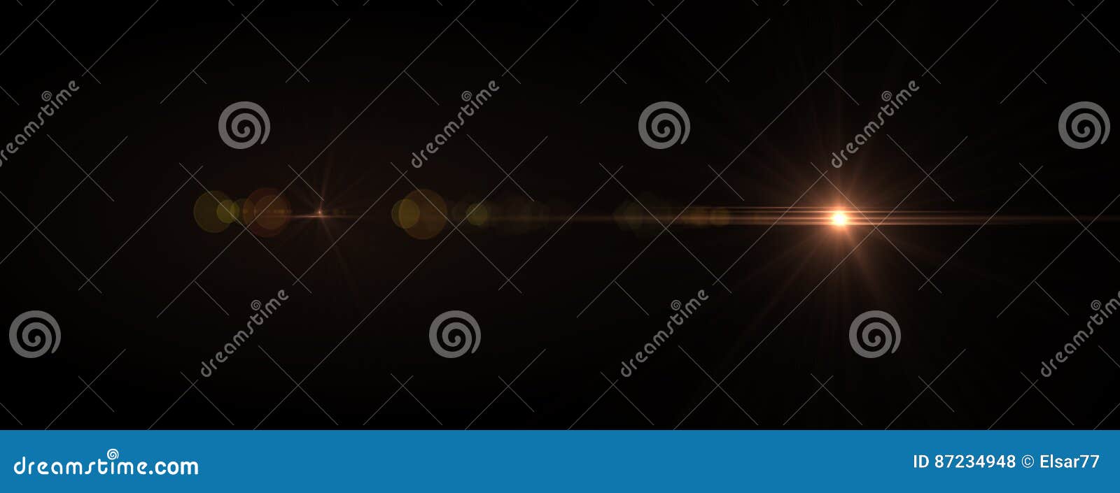 Lens Flare Effect. 3D Rendering Stock Illustration - Illustration of ...