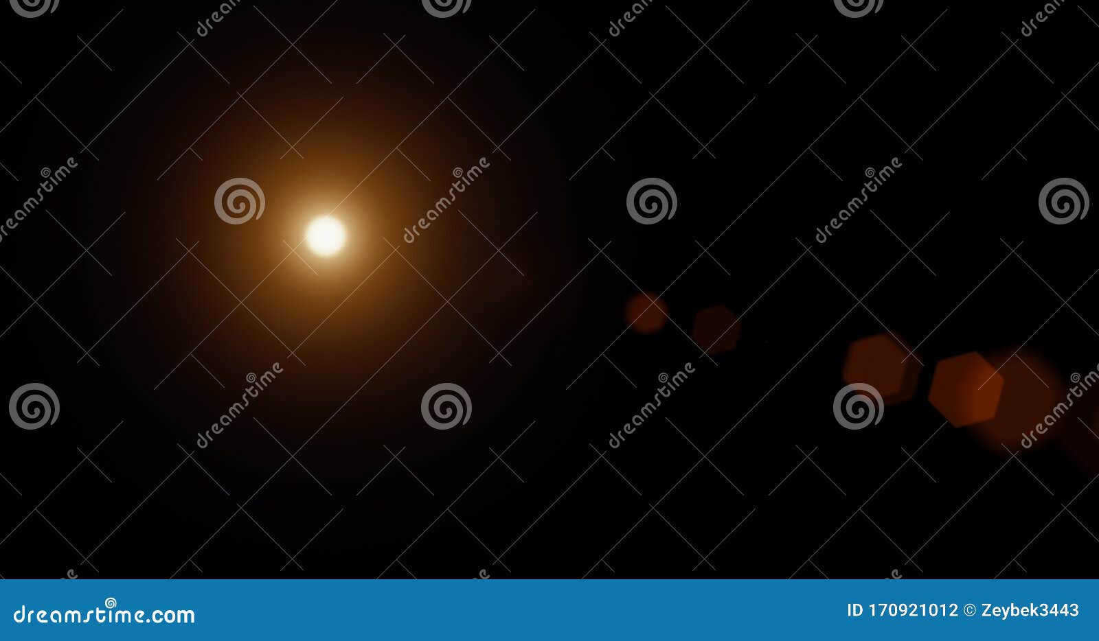 Lens Flare Effect, 3d Render Stock Illustration - Illustration of blur ...
