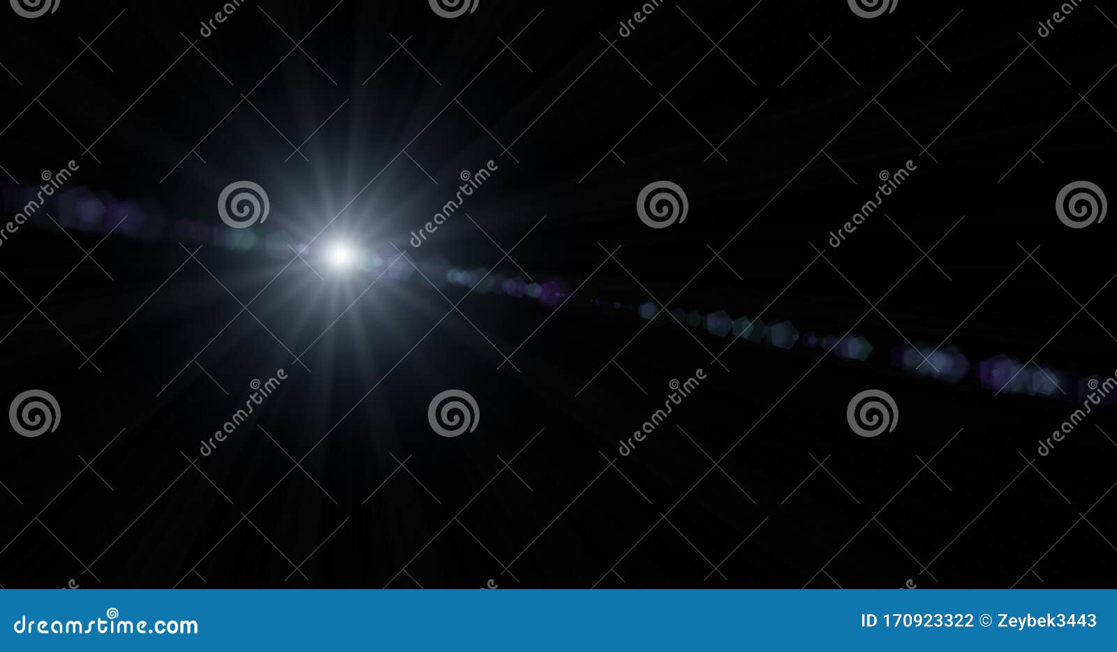 Lens Flare Effect, 3d Render Stock Illustration - Illustration of lens ...
