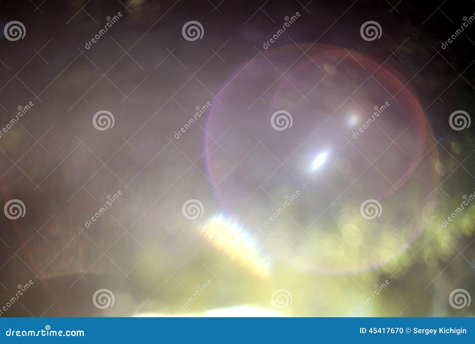 Lens Flare from the Rainbow Stock Photo - Image of holiday, golden ...