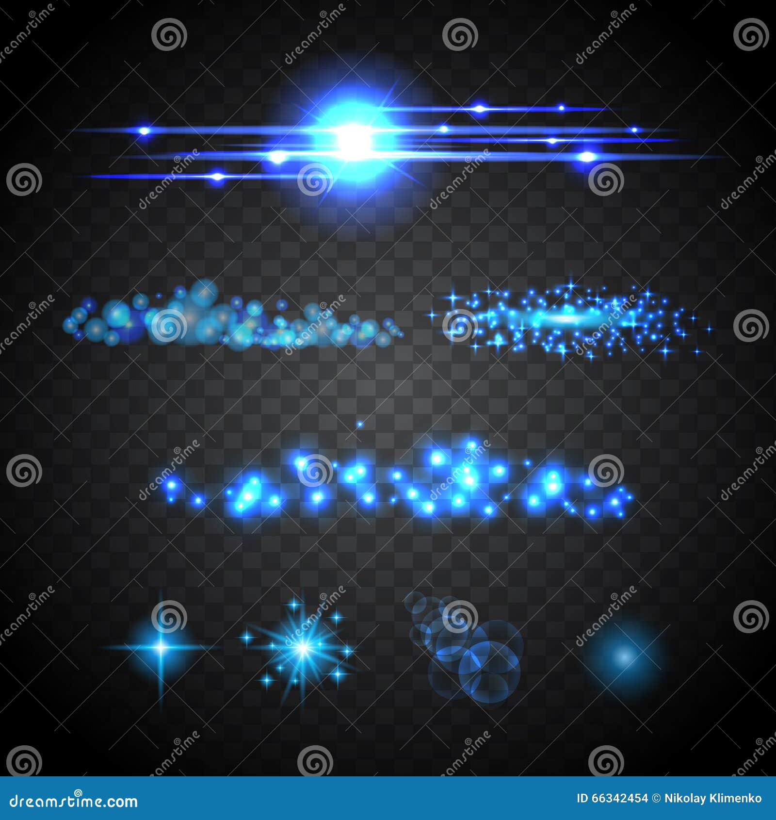 Lens Flare Set. Shining Light Collection Stock Vector - Illustration of ...