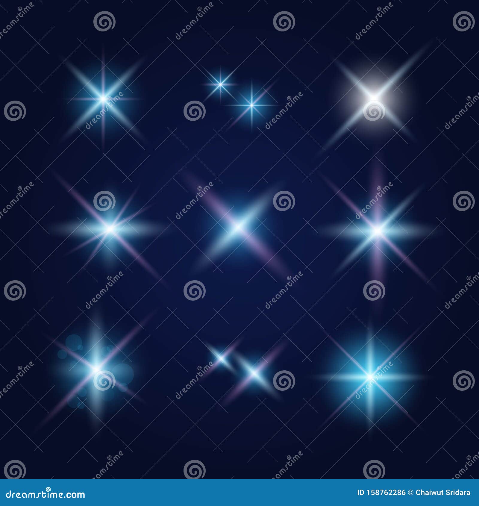 Lens Flares and Lighting Effects, Vector Stock Vector - Illustration of ...