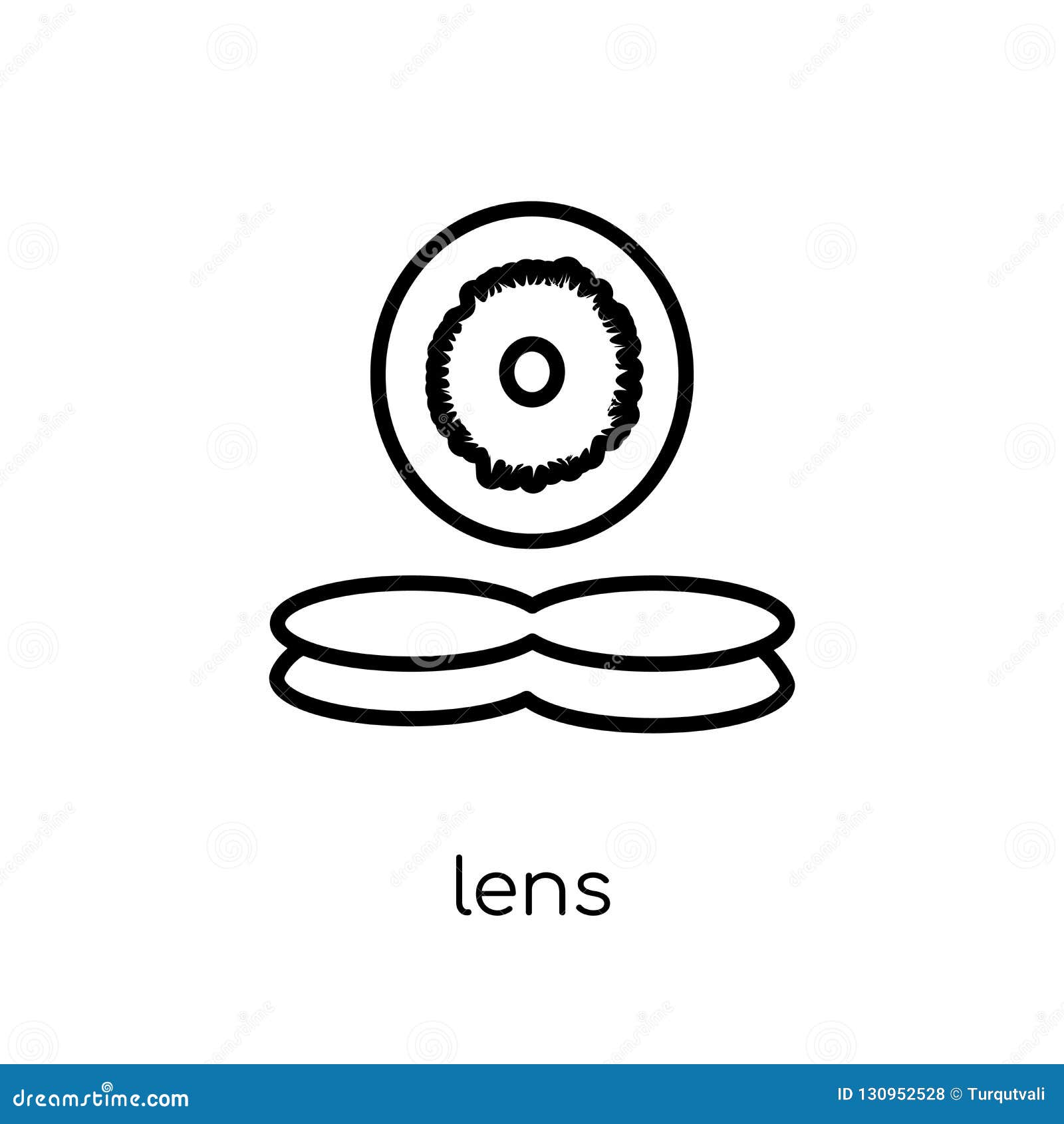 Lens icon from collection. stock vector. Illustration of lenses - 130952528