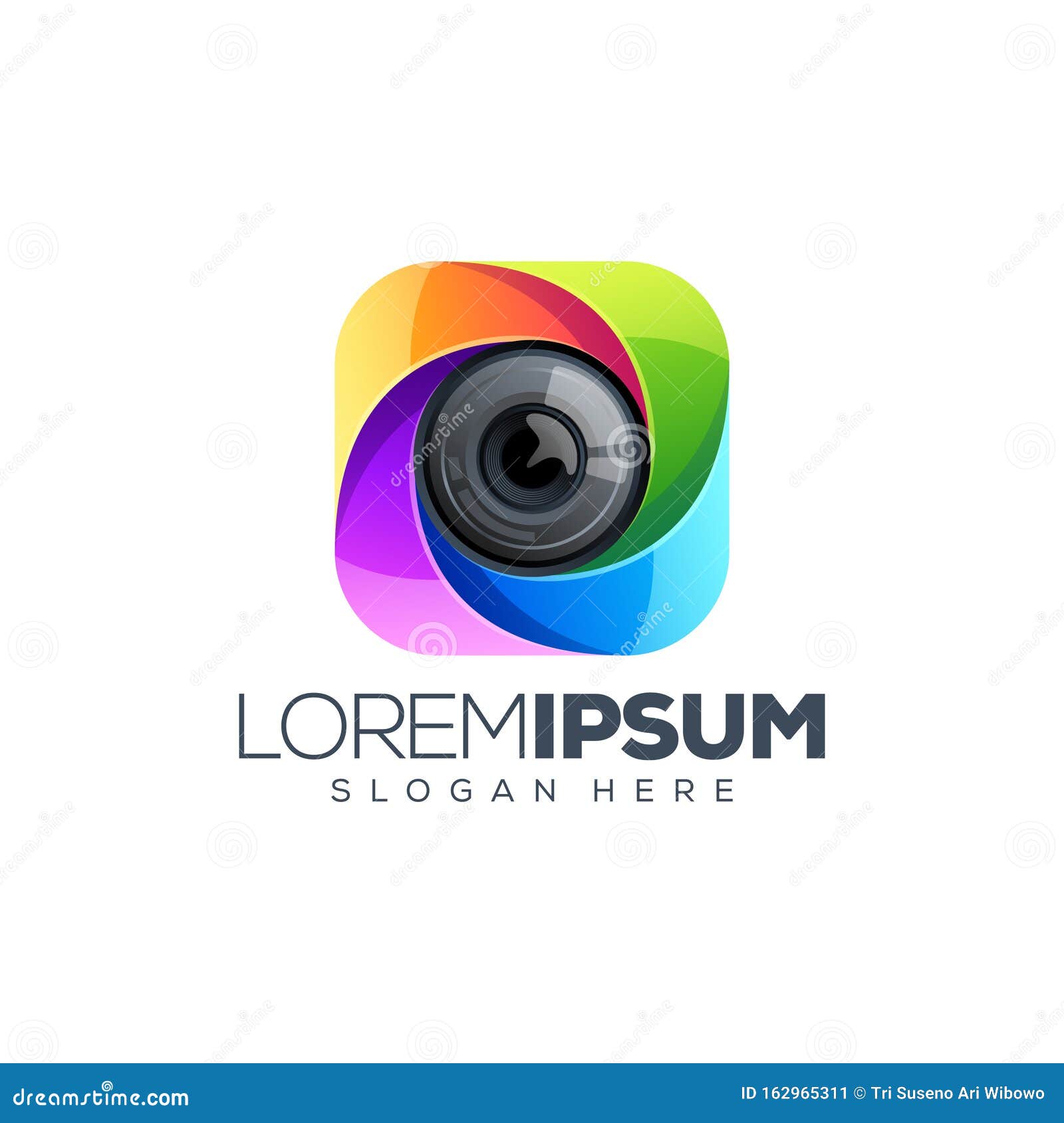 Lens Logo Design Vector Ilustration Stock Illustration - Illustration ...