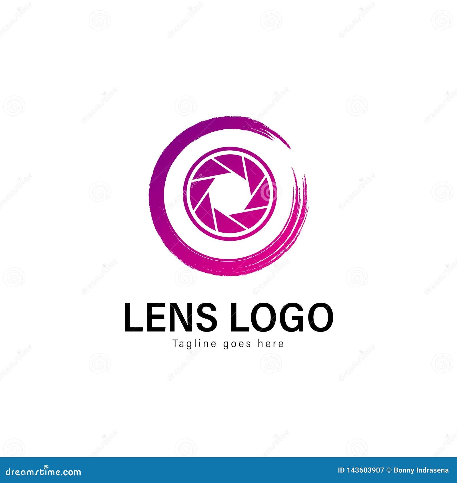 Lens Logo Template Design. Lens Logo with Modern Frame Isolated on ...