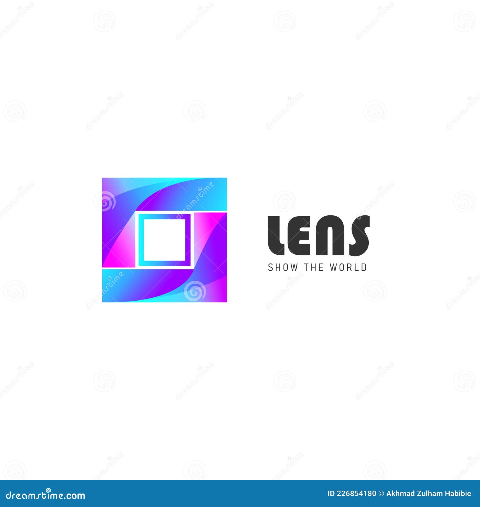 A lens logo vector design stock vector. Illustration of symbol - 226854180
