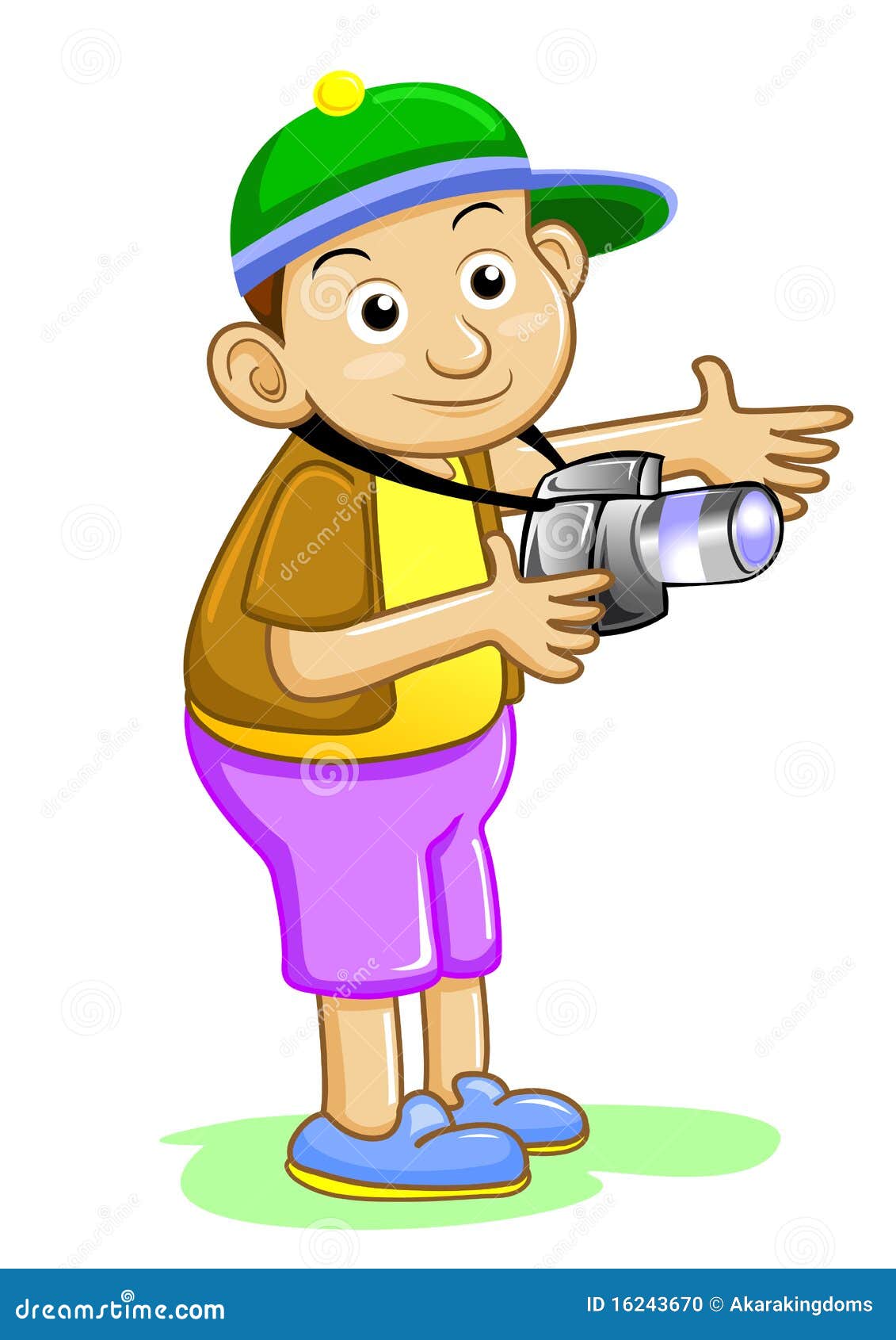 Lens man stock vector. Illustration of photographer, colorful - 16243670