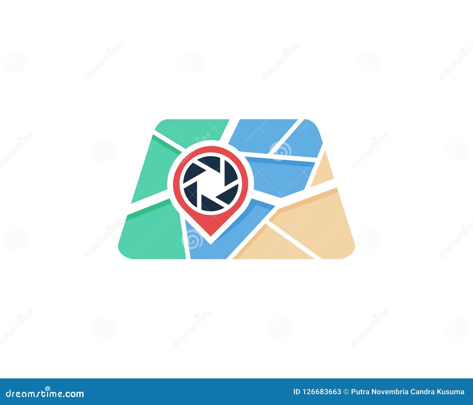 Lens Map Logo Icon Design stock vector. Illustration of geography ...