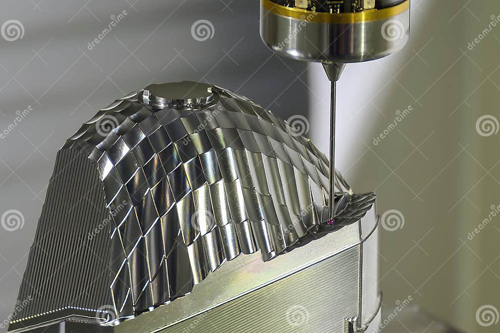 The Lens Reflector Mold Measuring Process by CMM Machine Stock Photo ...