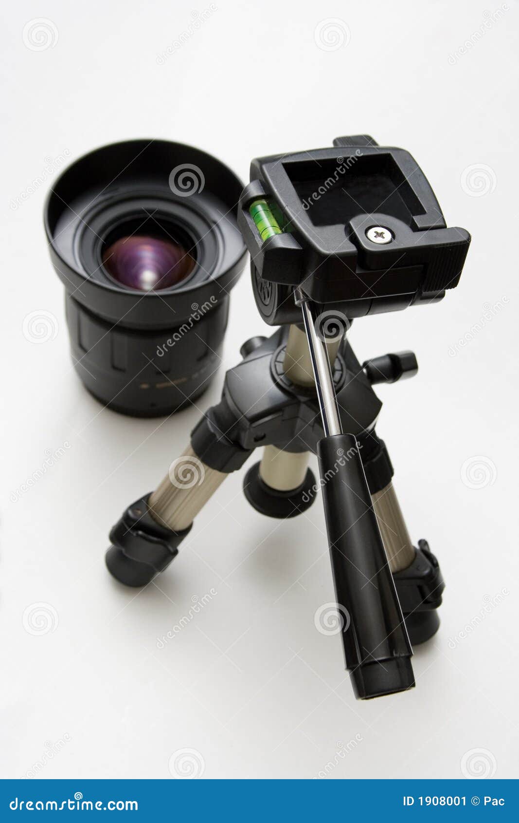 Lens and tripod stock image. Image of glass, diaphragm - 1908001