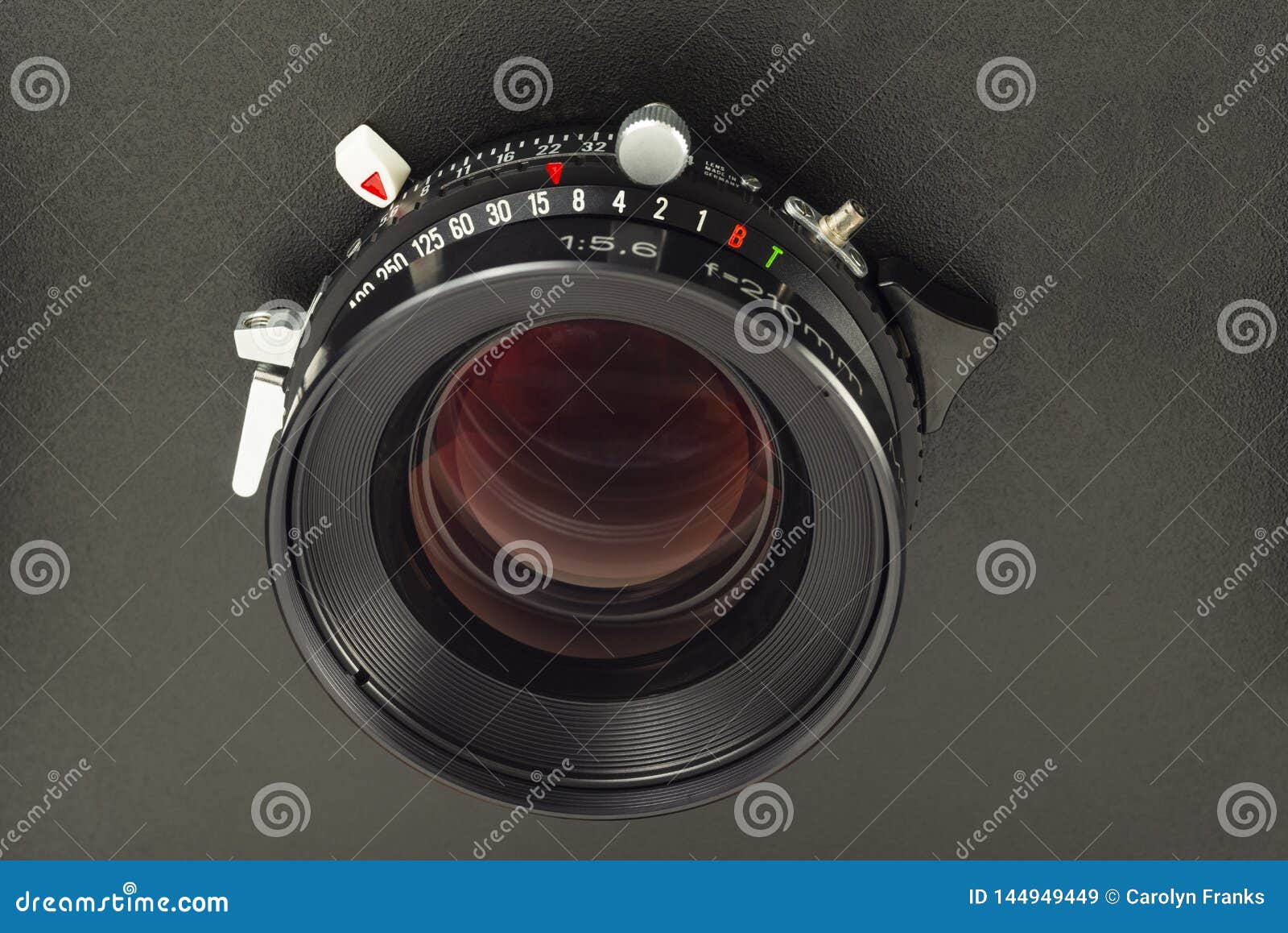Lens for 4x5 View Camera on Lens Board Stock Image - Image of large ...
