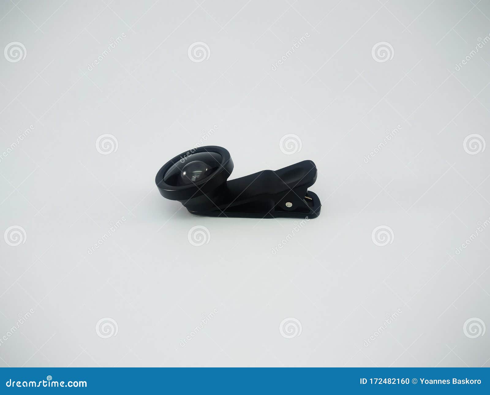 Lens Wide for Cell Phone Camera and Clip on White Background Stock ...