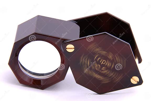 Lente di ingrandimento fotografia stock. Immagine di lapidario - 1067178