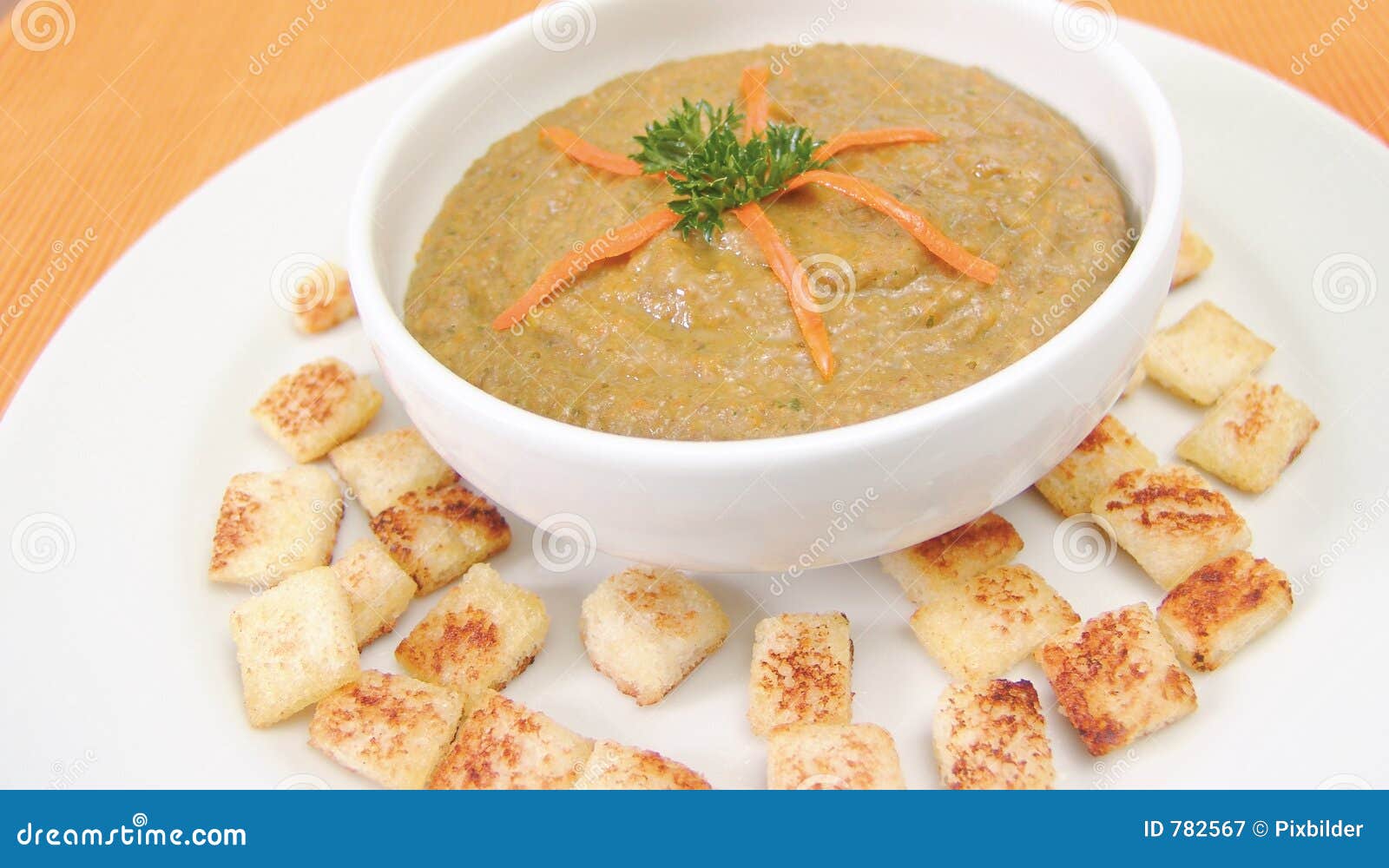 Lentil cream soup stock image. Image of grain, restaurant - 782567