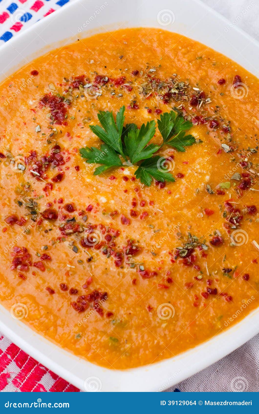 Lentil cream soup stock photo. Image of vegetarian, lunch - 39129064