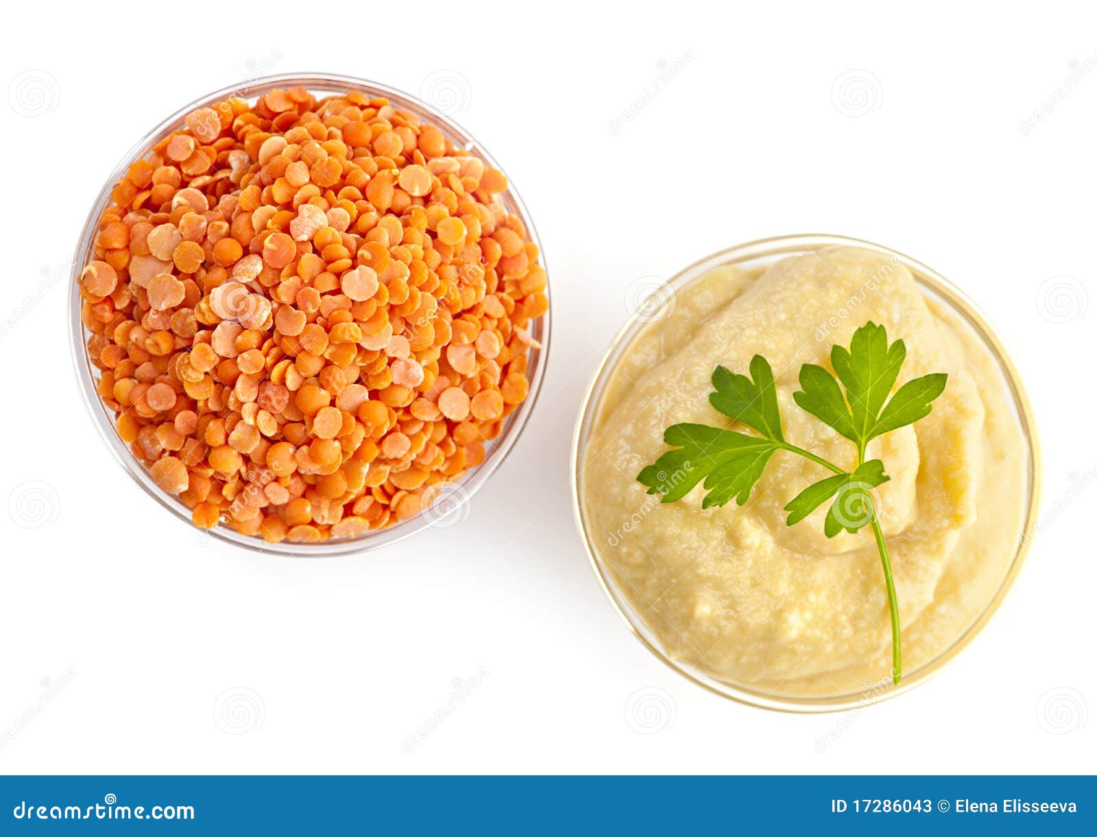 Lentilles Rouges Et Hummus De Lentille Image stock - Image du ...