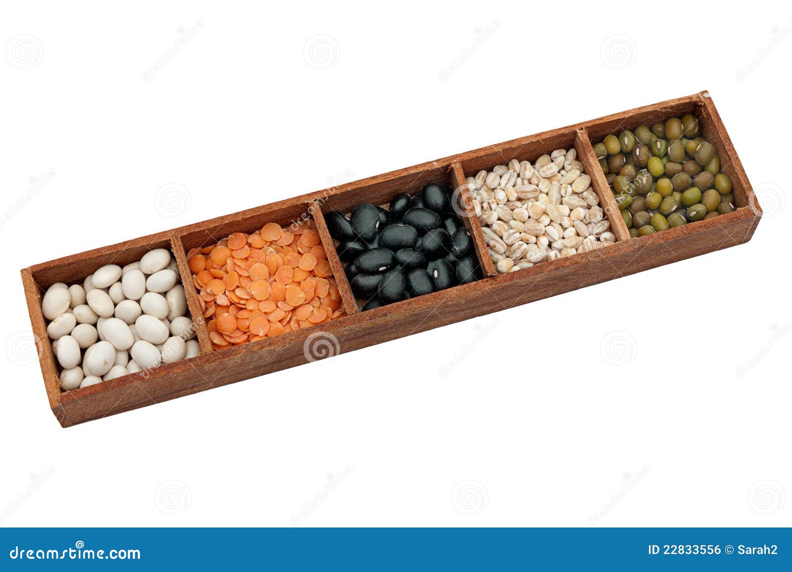 Lentils and Pulses in Box, Isolated Over White Stock Photo - Image of ...