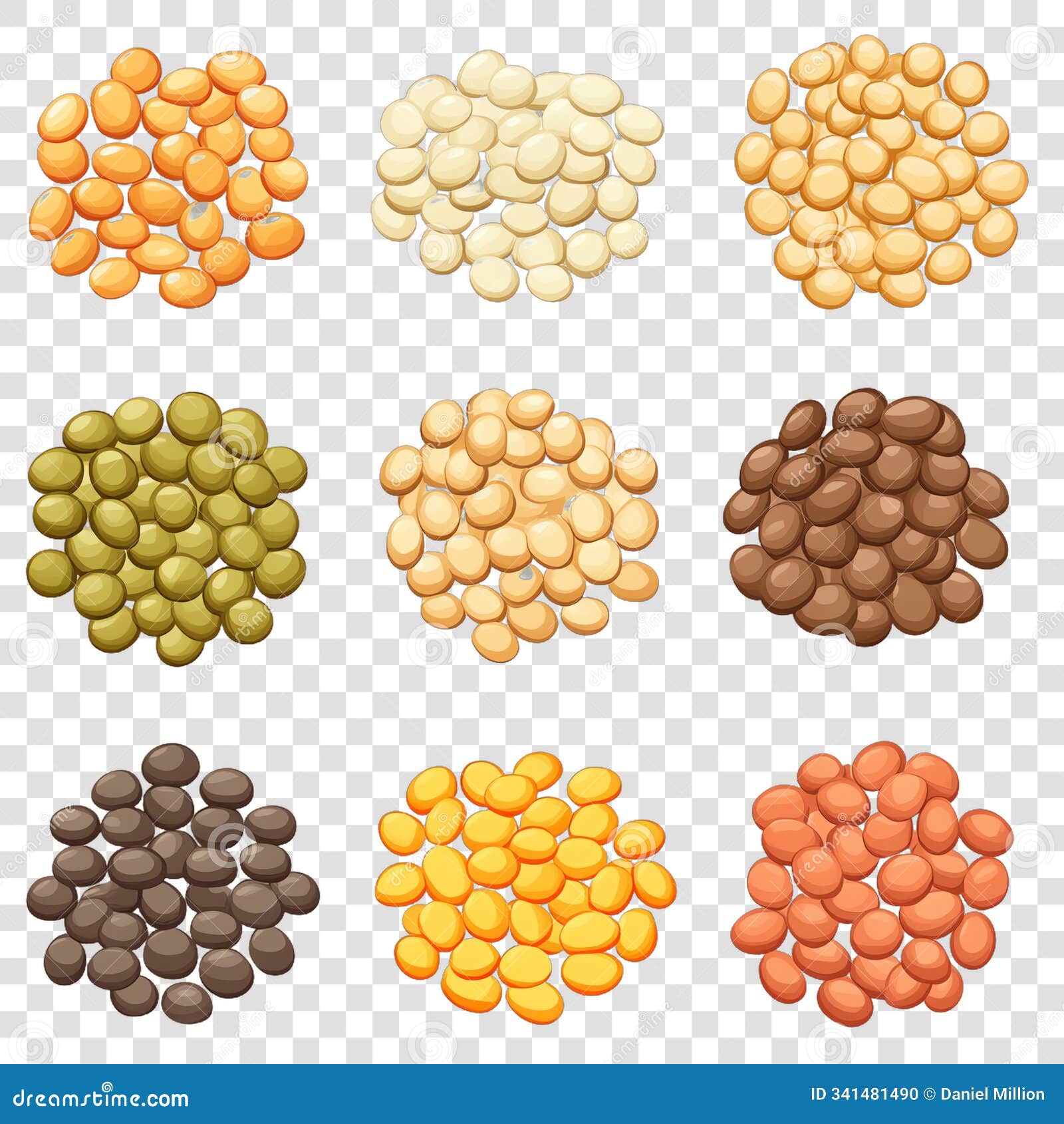 Lentils set illustration stock illustration. Illustration of logo ...
