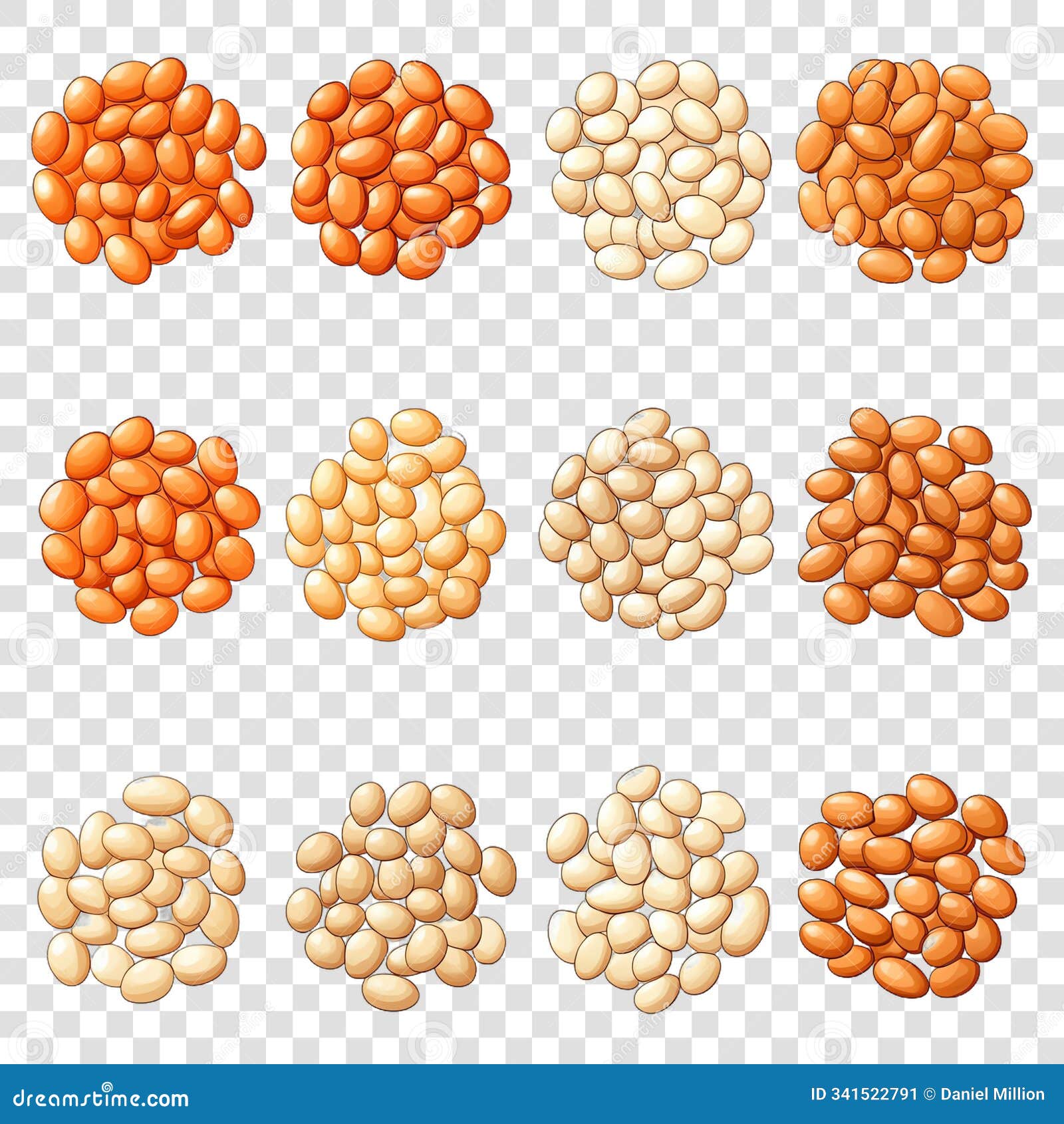 Lentils set illustration stock image. Illustration of empty - 341522791