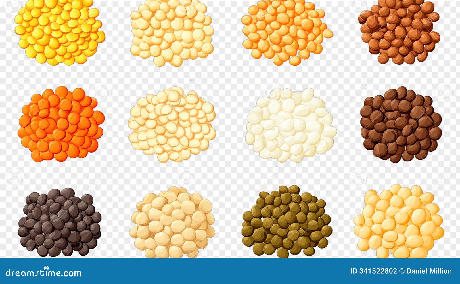 Lentils set illustration stock photo. Illustration of healthy - 341522802