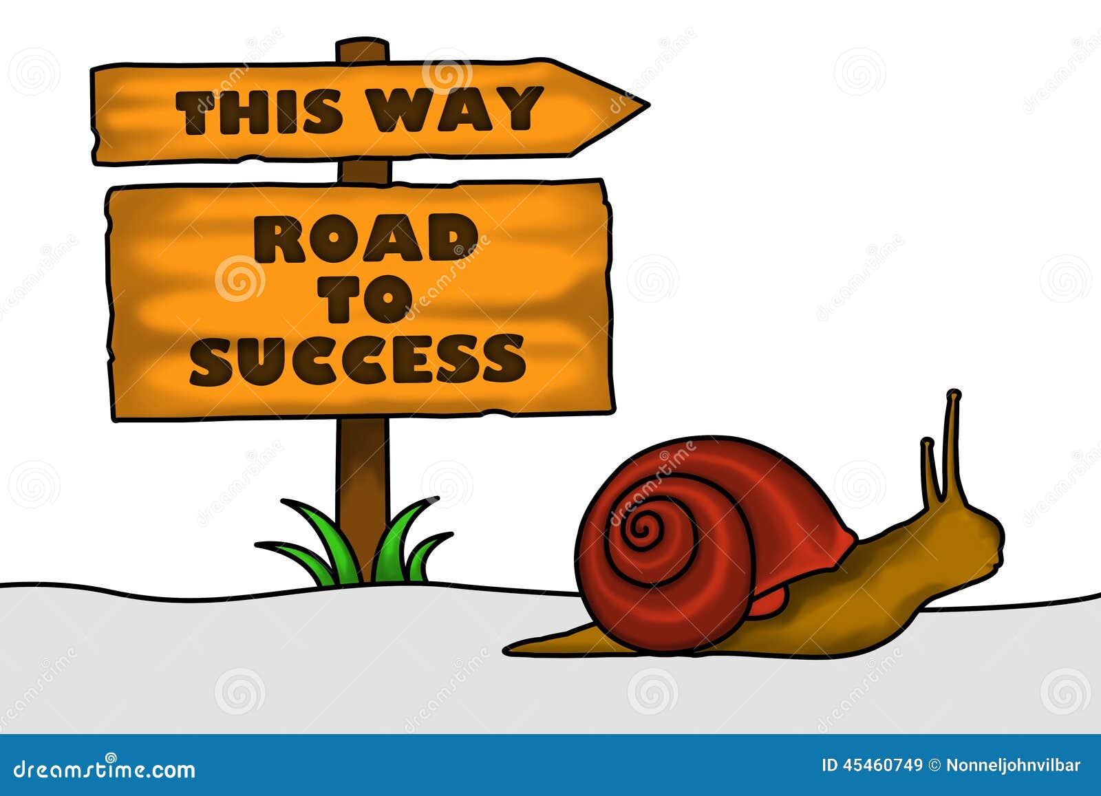 Lento pero seguro stock de ilustración. Ilustración de derecho - 45460749