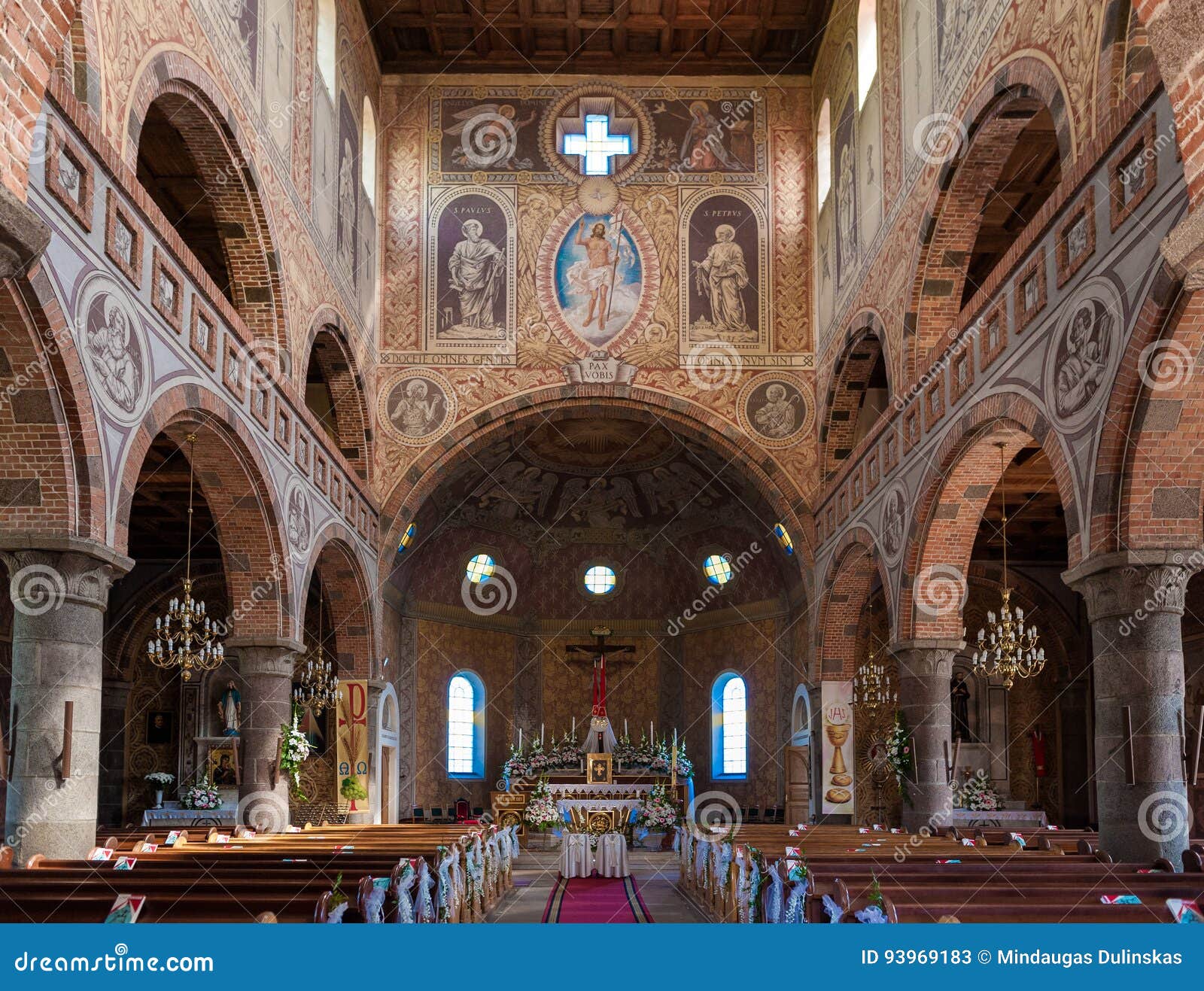 LENTVARIS, LITHUANIA - MAY 27, 2017: Lentvaris Church Interior in ...
