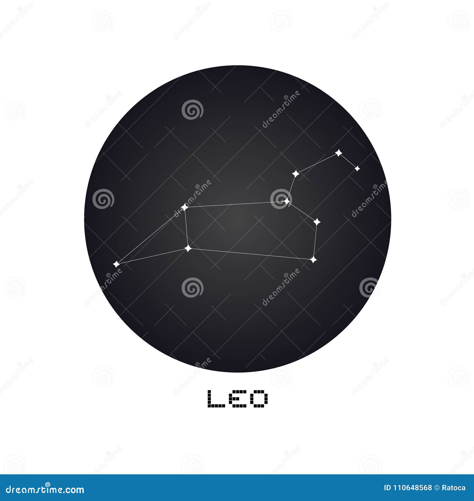 Leo constellation design stock vector. Illustration of constellation ...