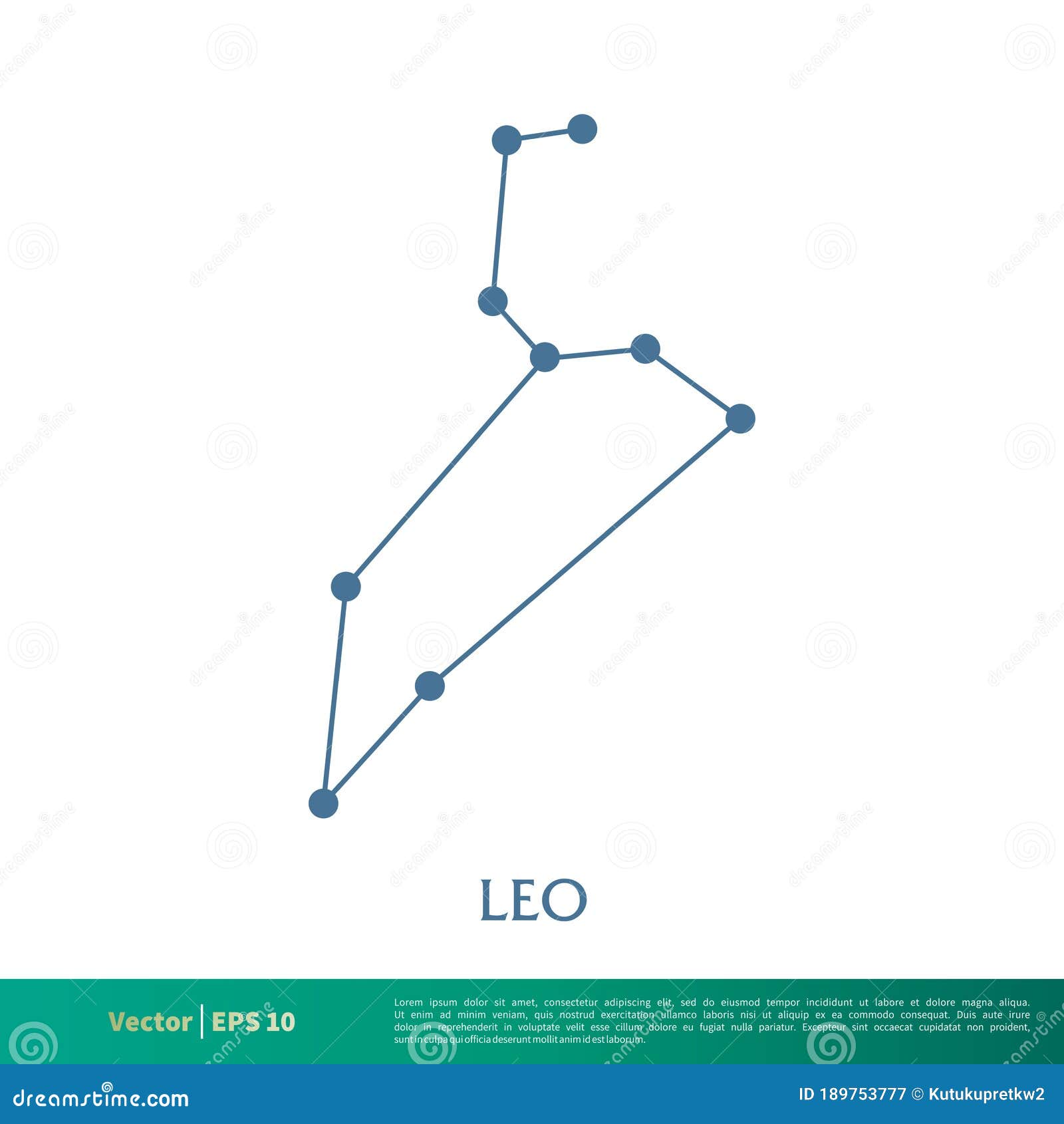 Leo - Constellation Star Icon Vector Logo Template Illustration Design ...