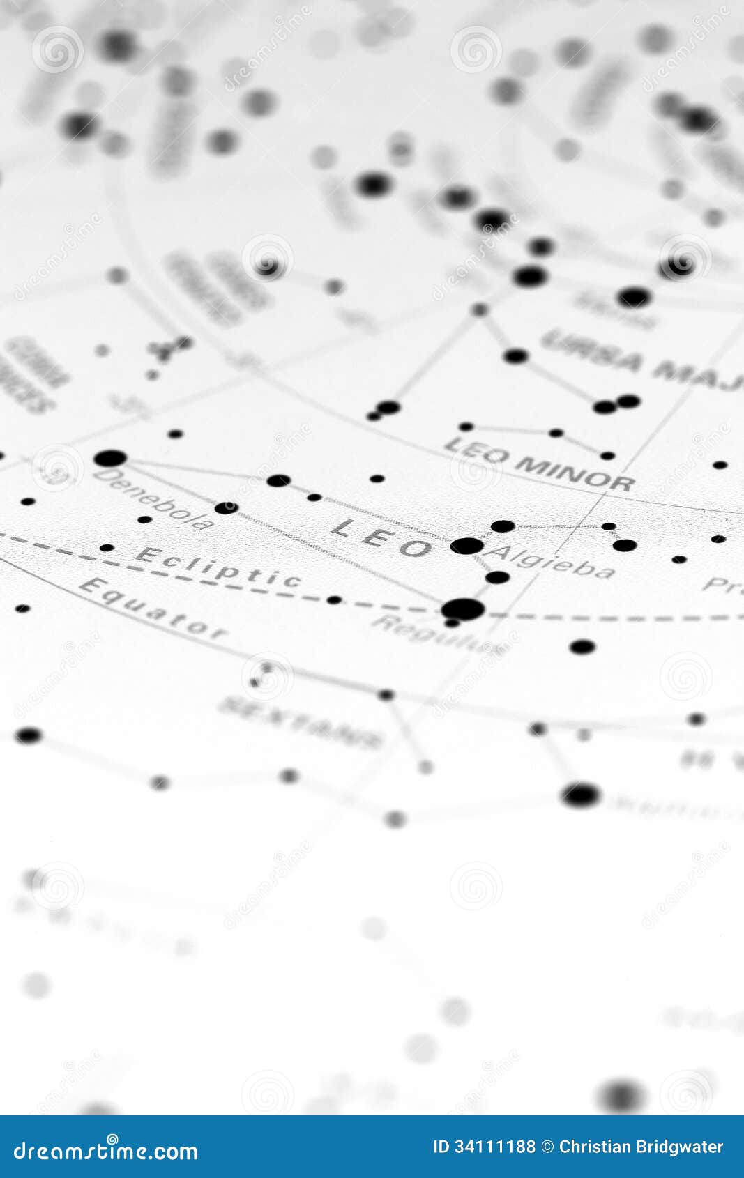 Leo en mapa de estrella foto de archivo. Imagen de zodiaco - 34111188