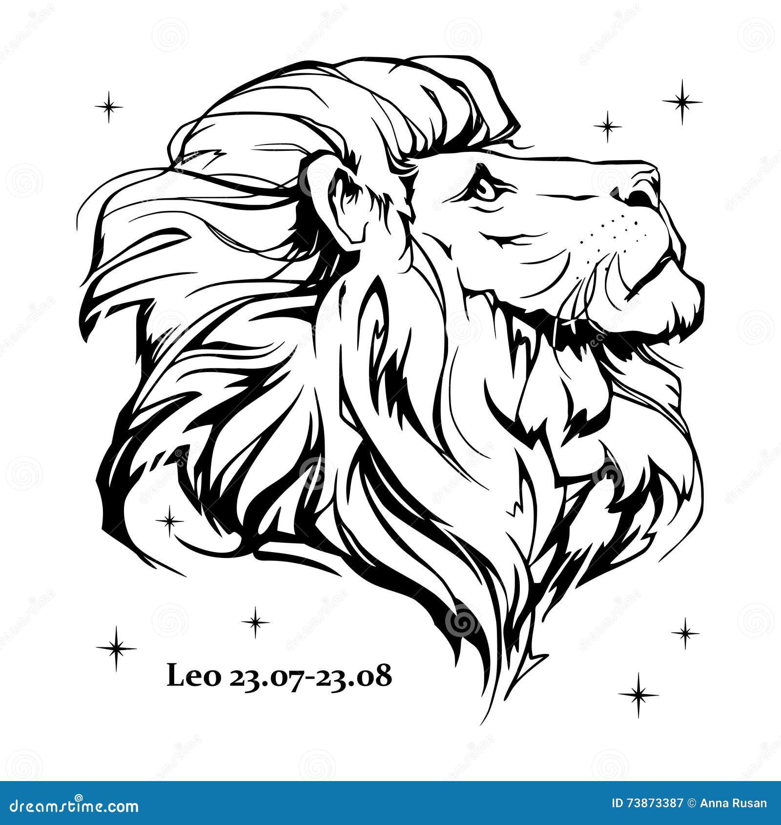 Leo 01 stock vector. Illustration of animal, fauna, sign - 73873387