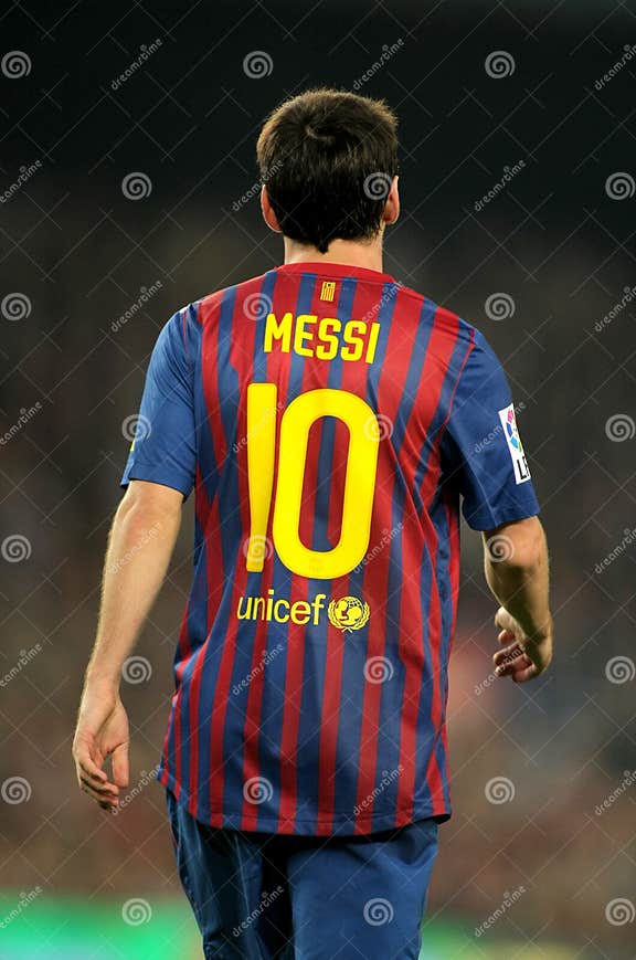 Leo Messi back editorial stock photo. Image of league - 21809678