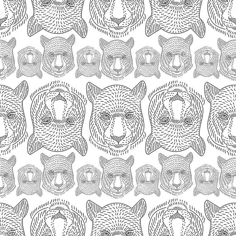 051 leo pattern 01 stock illustration. Illustration of repetition ...
