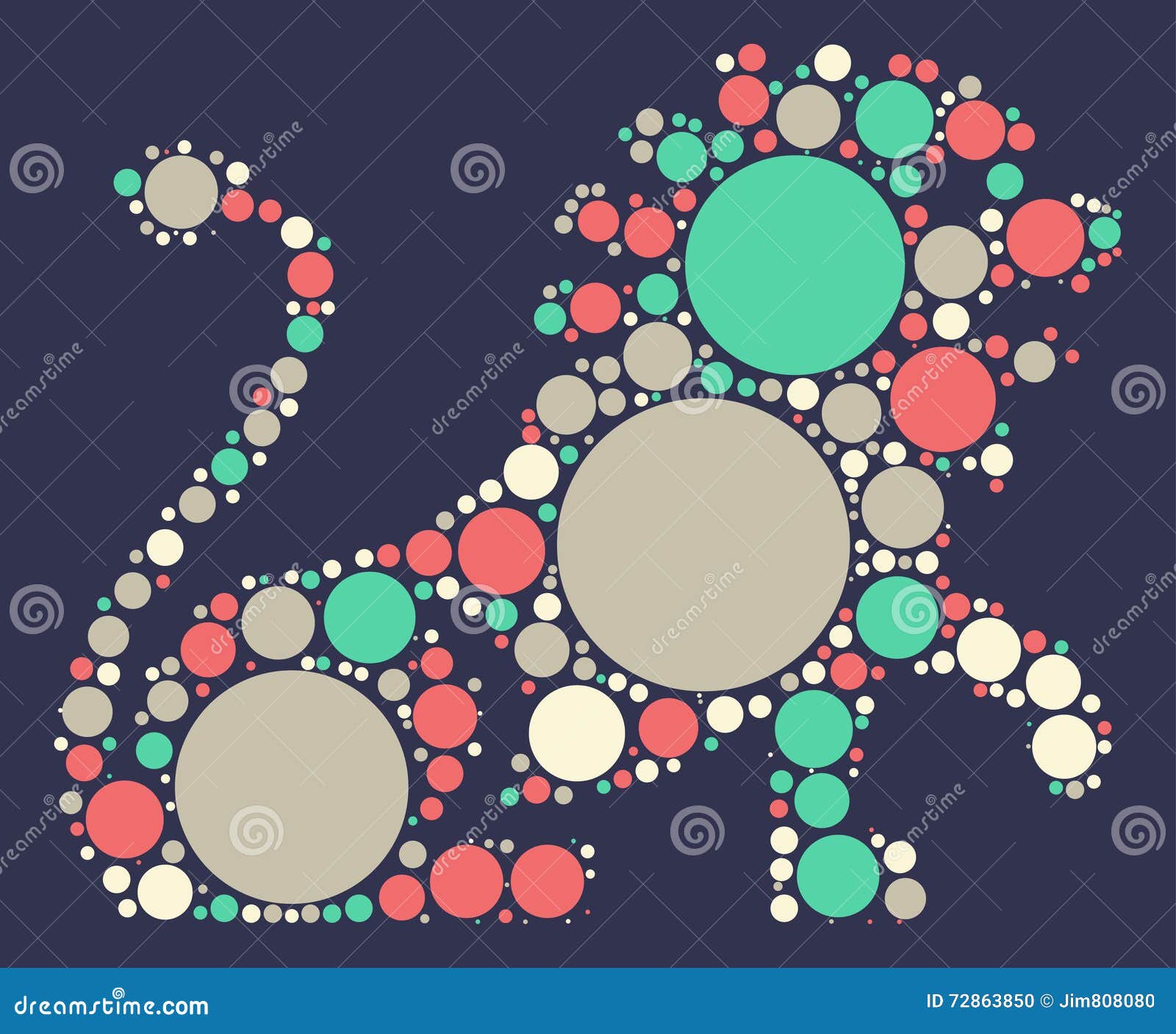 Leo shape vector design stock vector. Illustration of sign - 72863850