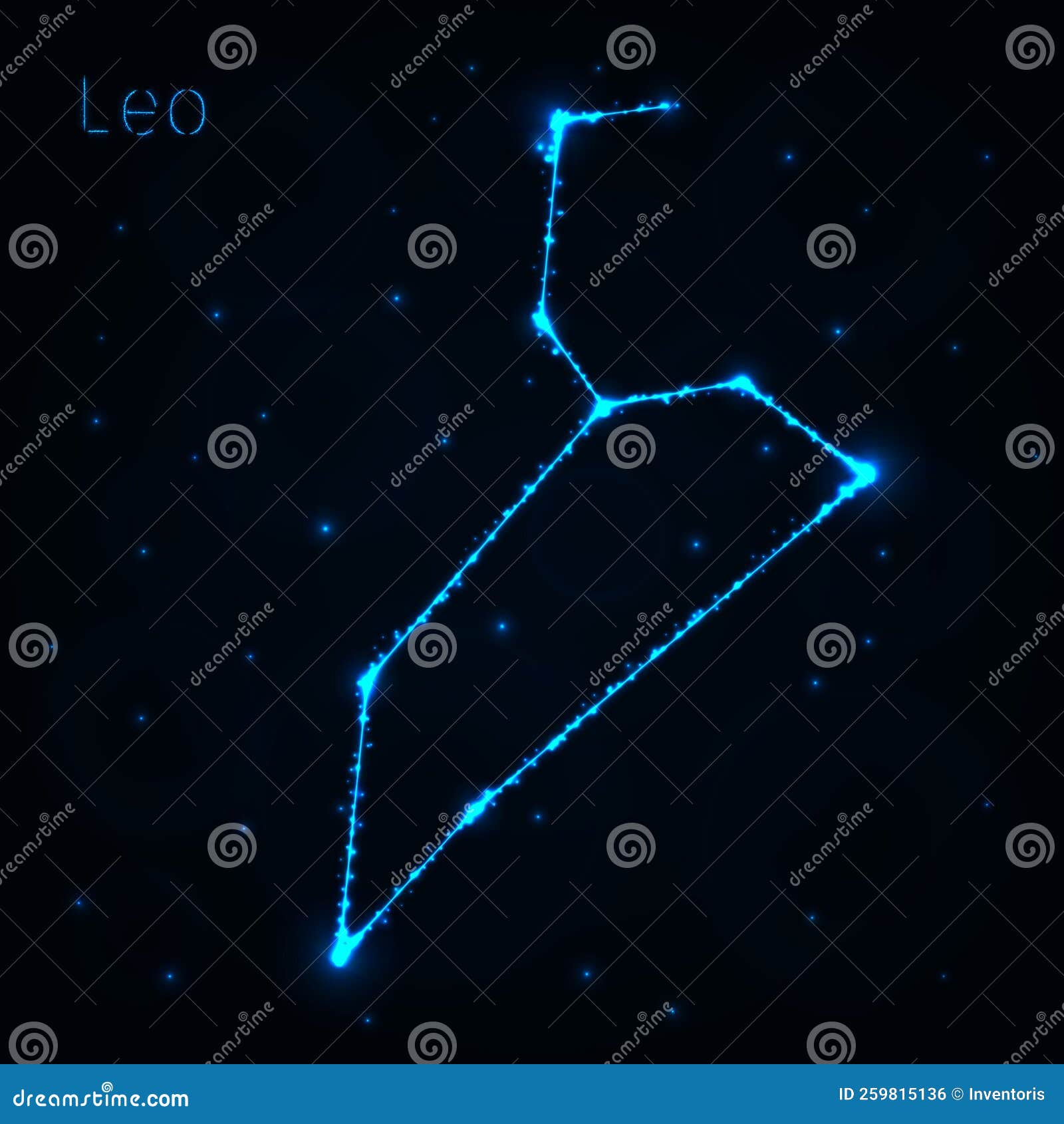 Leo silhouette of lights stock vector. Illustration of flash - 259815136