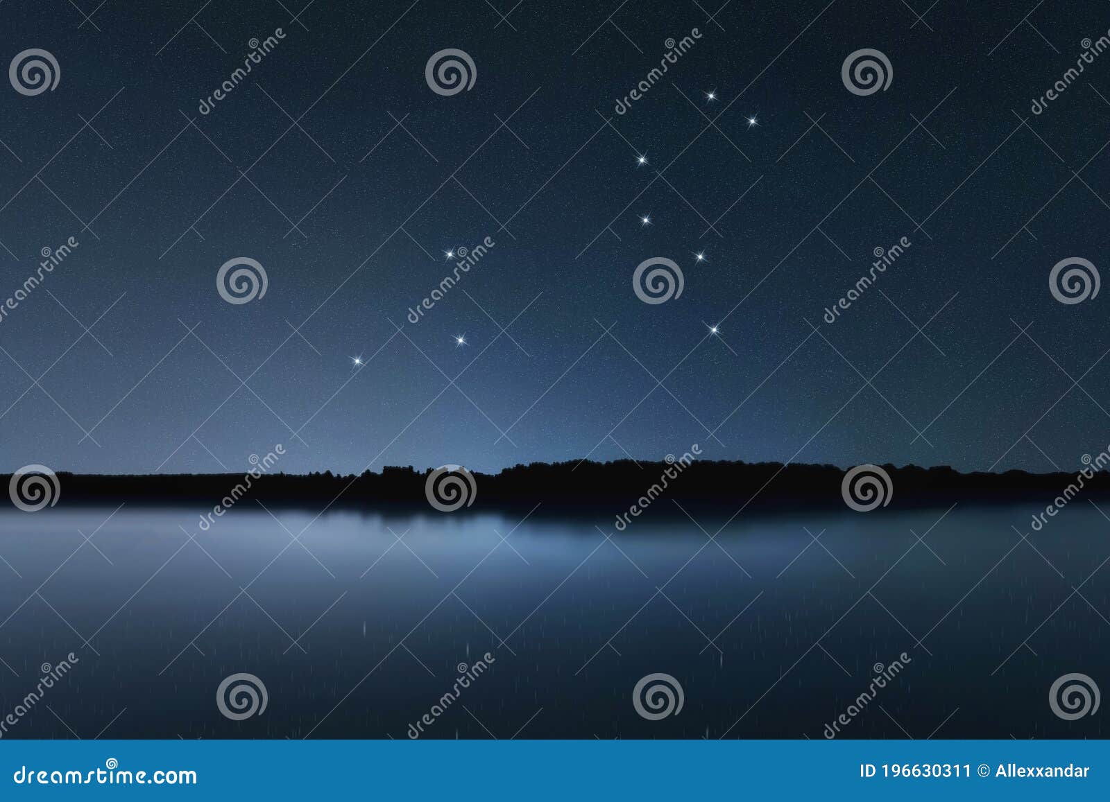 Leo Star Constellation, Night Sky, Cluster of Stars, Deep Space,Â Lion ...