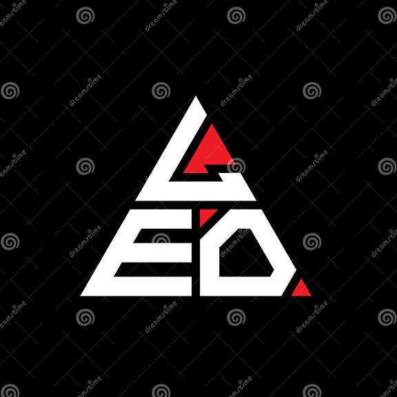 LEO Triangle Letter Logo Design with Triangle Shape. LEO Triangle Logo ...