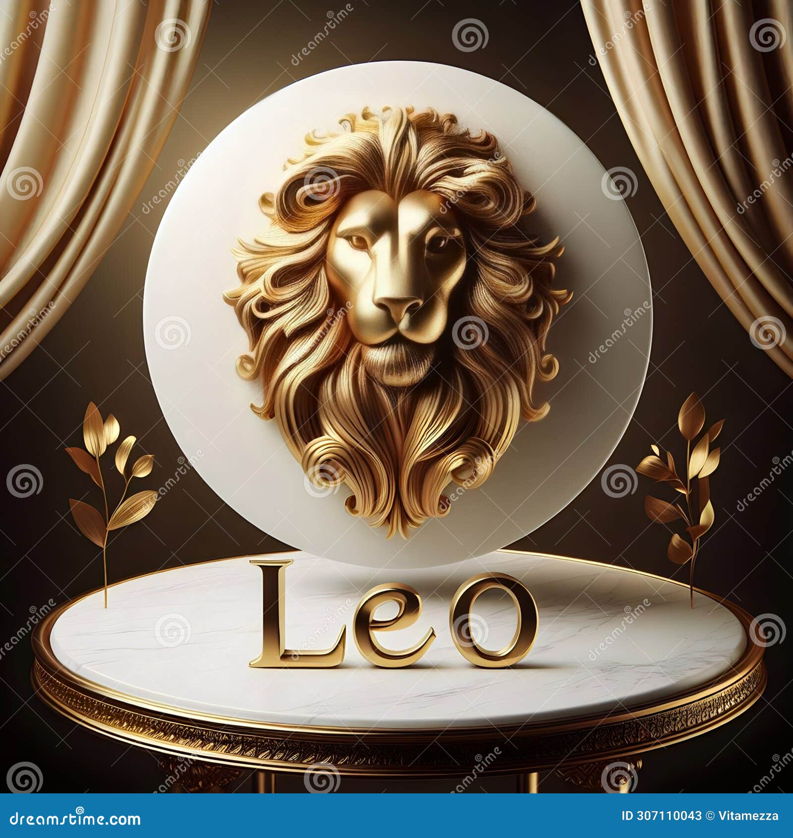 Leo zodiac logo stock illustration. Illustration of logo - 307110043