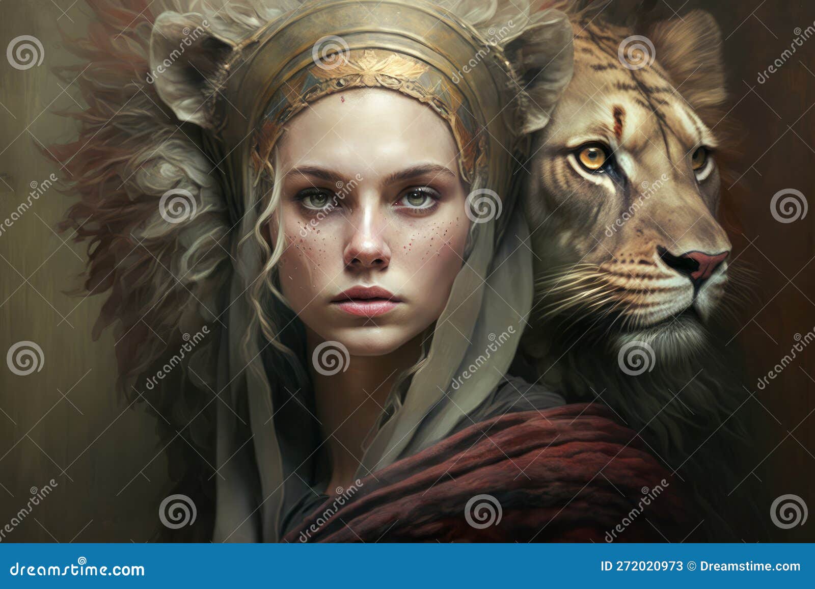 Leo Zodiac Sign As A Beautiful Girl Person Lion Astrological