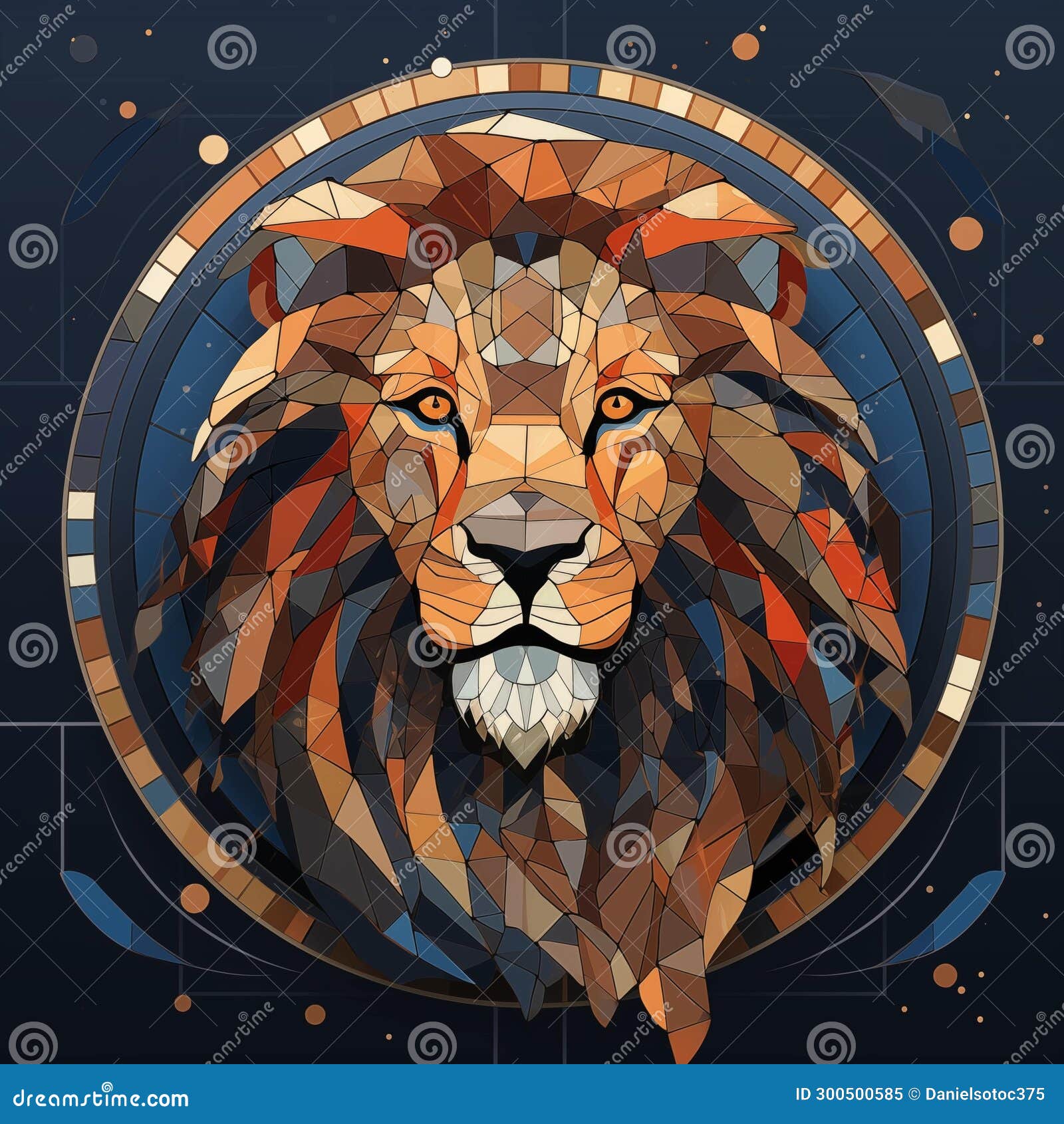 Leo Zodiac Sign Digital Design Stock Illustration - Illustration of ...