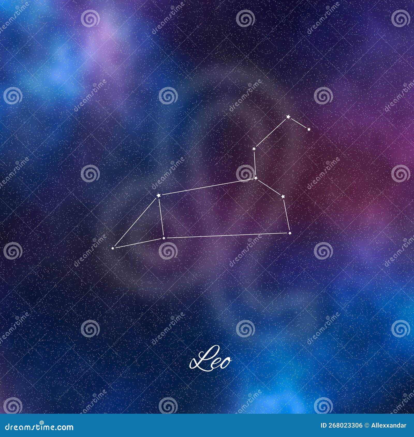 Leo Zodiac Sign, Leo Symbol Stock Illustration - Illustration of heaven ...